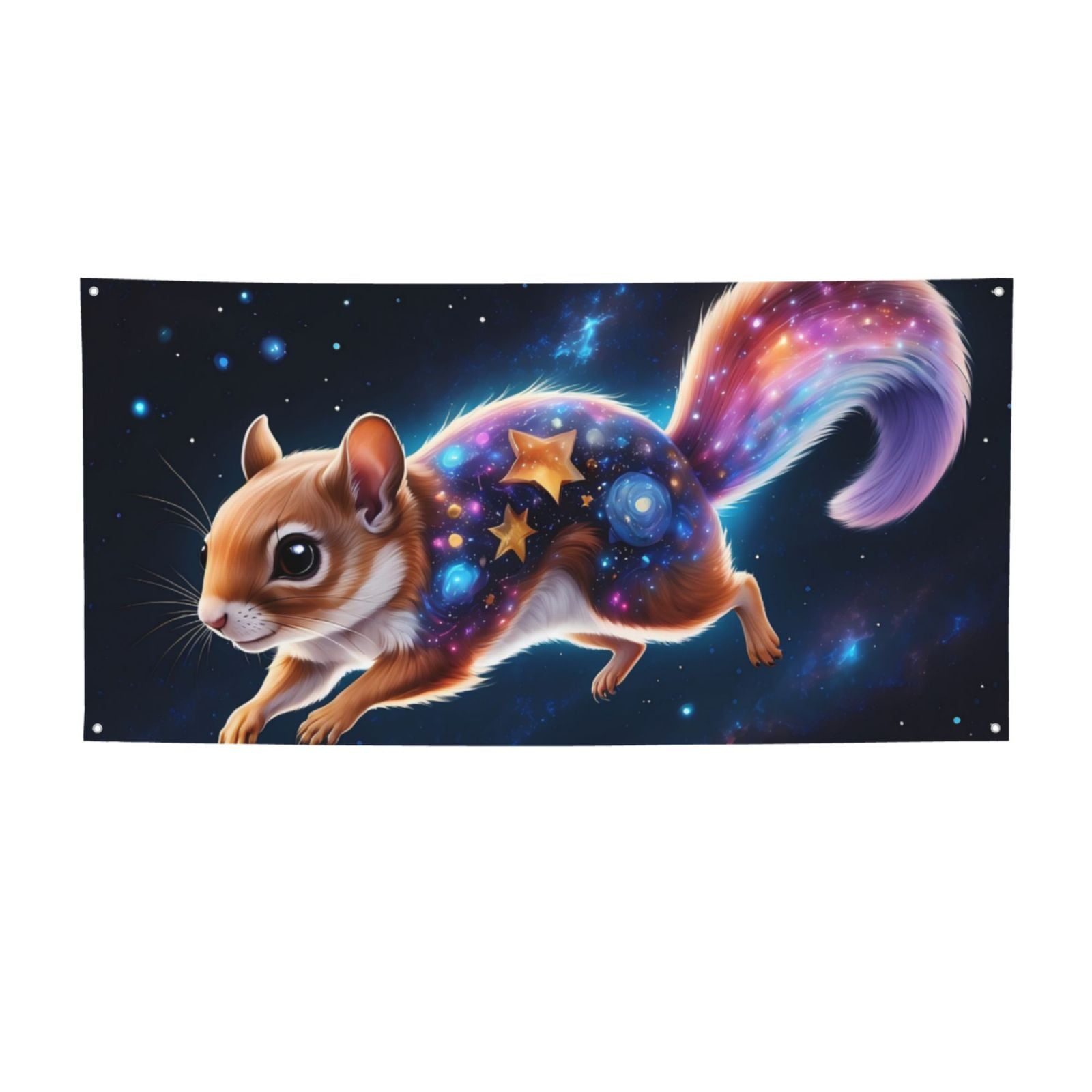 Tebeau Colorful Star River Squirrel Print Banner Backdrop Banner for ...