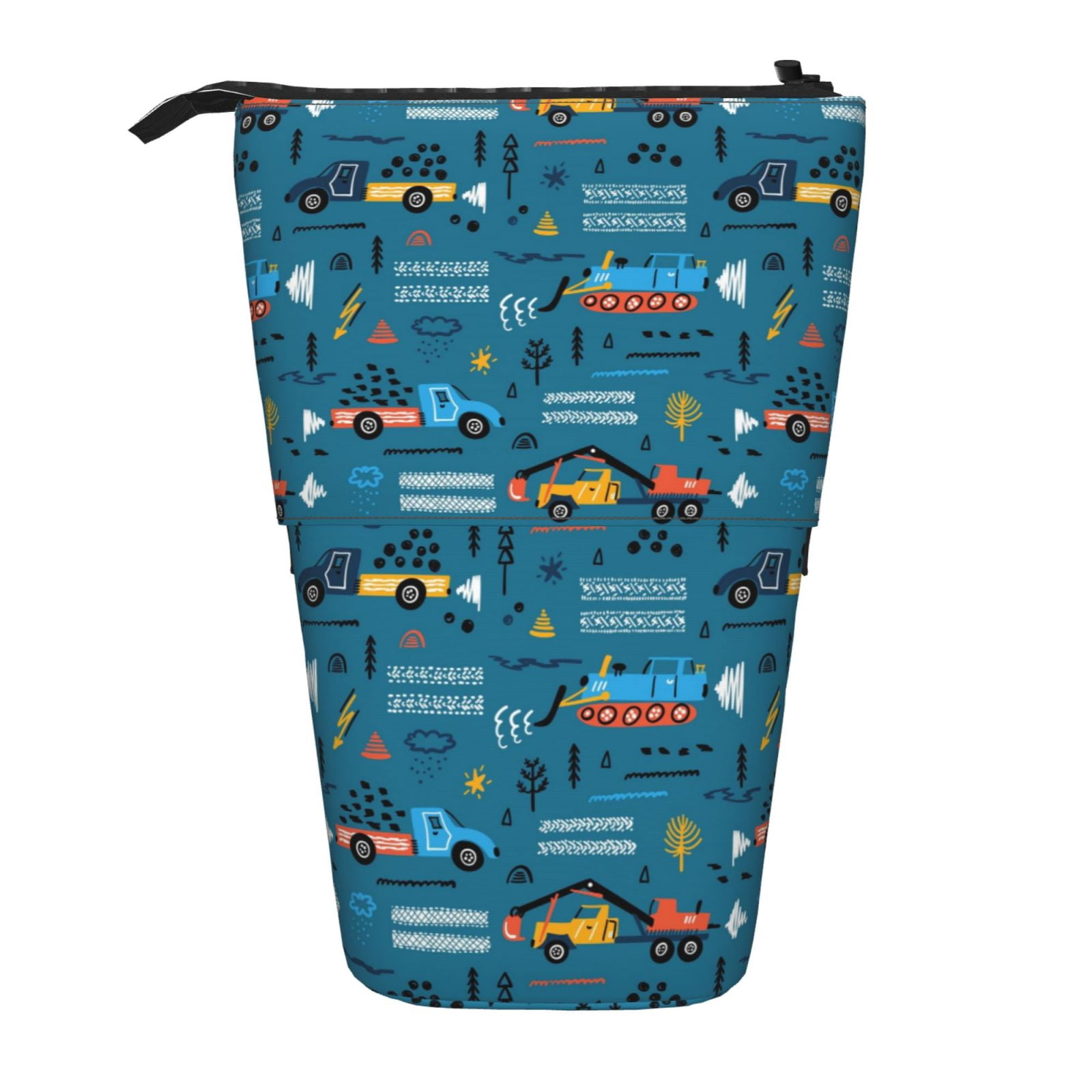 Tebeau Construction Trucks Print Telescopic Pencil Bag Pen Holder Pop ...