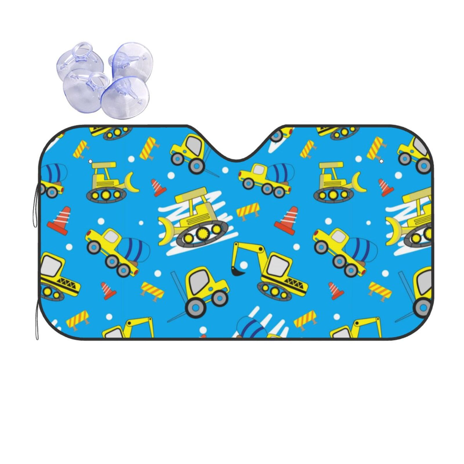 Tebeau Cute Car Cartoon Print Foldable Car Windshield Sun Shades ...
