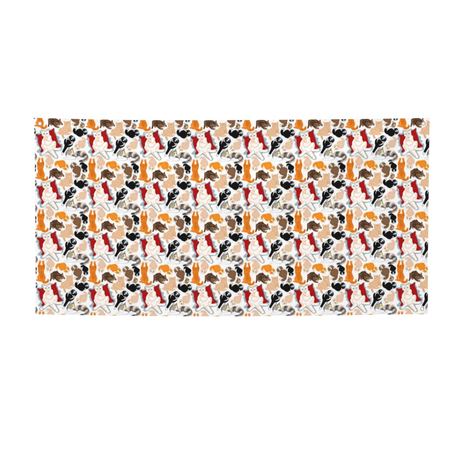 Tebeau Cute Cats Print Banner Backdrop Banner for Outdoor and Indoor ...