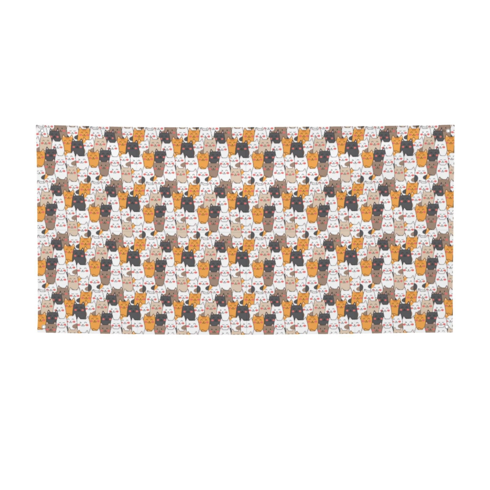 Tebeau Cute Cats Print Banner Backdrop Banner for Outdoor and Indoor ...