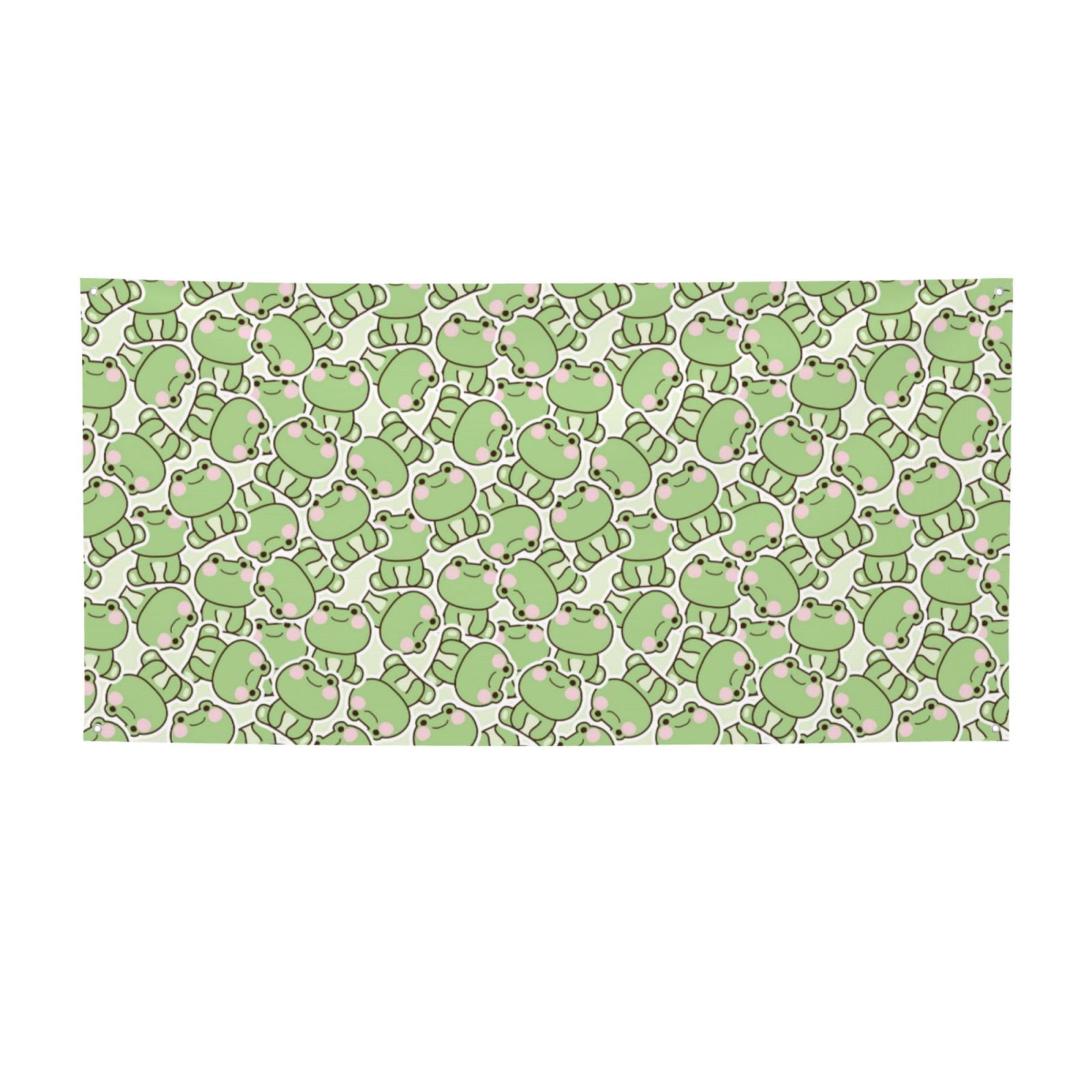 Tebeau Cute Frog Print Banner Backdrop Banner for Outdoor and Indoor ...
