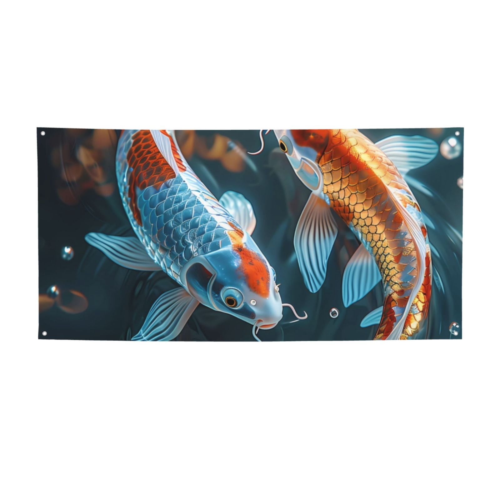 Tebeau Cute Koi Fish Serenity Print Banner Backdrop Banner for Outdoor ...