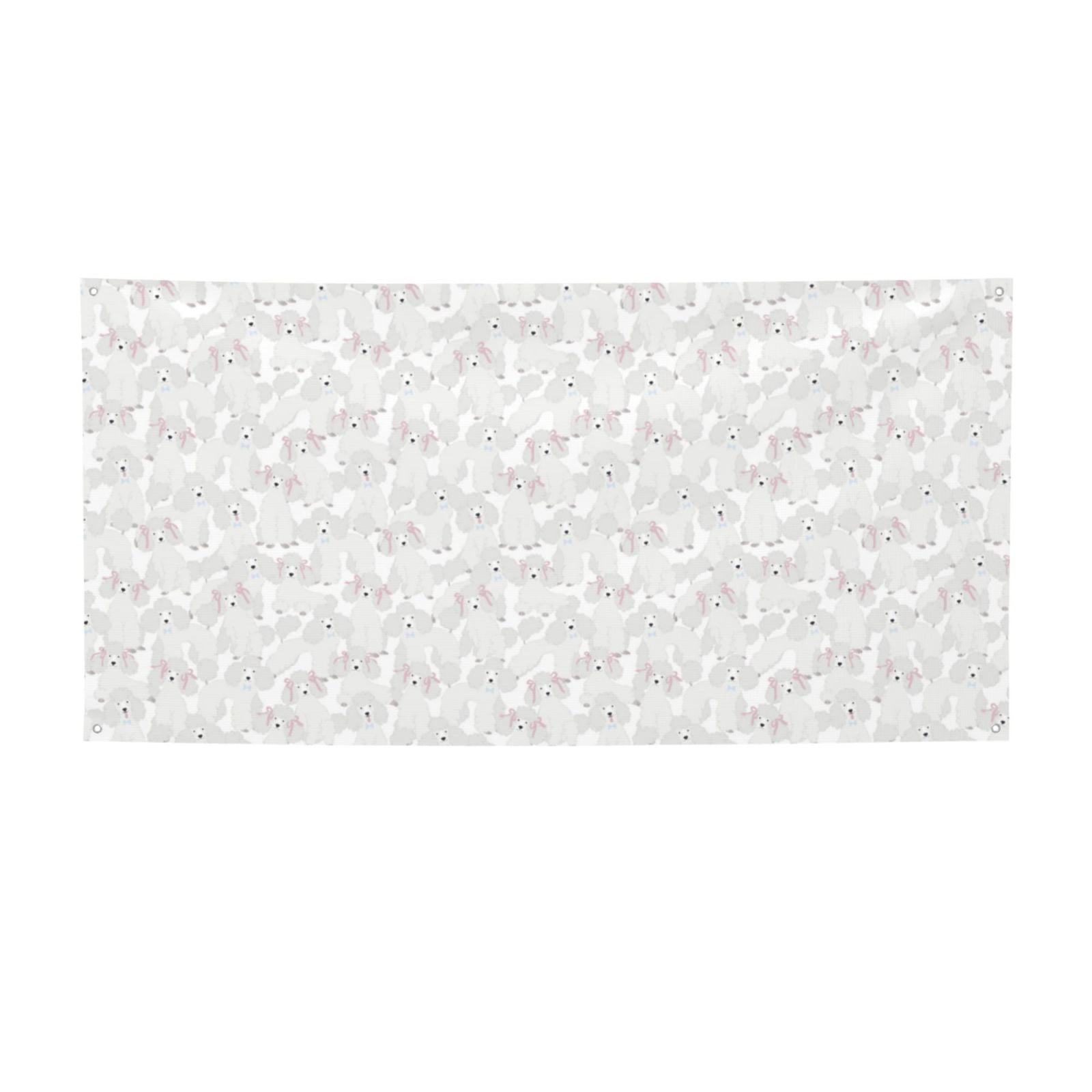 Tebeau Cute Poodle Dog Print Banner Backdrop Banner for Outdoor and ...