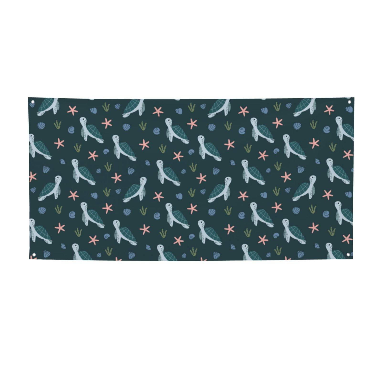 Tebeau Cute Turtle Print Banner Backdrop Banner for Outdoor and Indoor ...