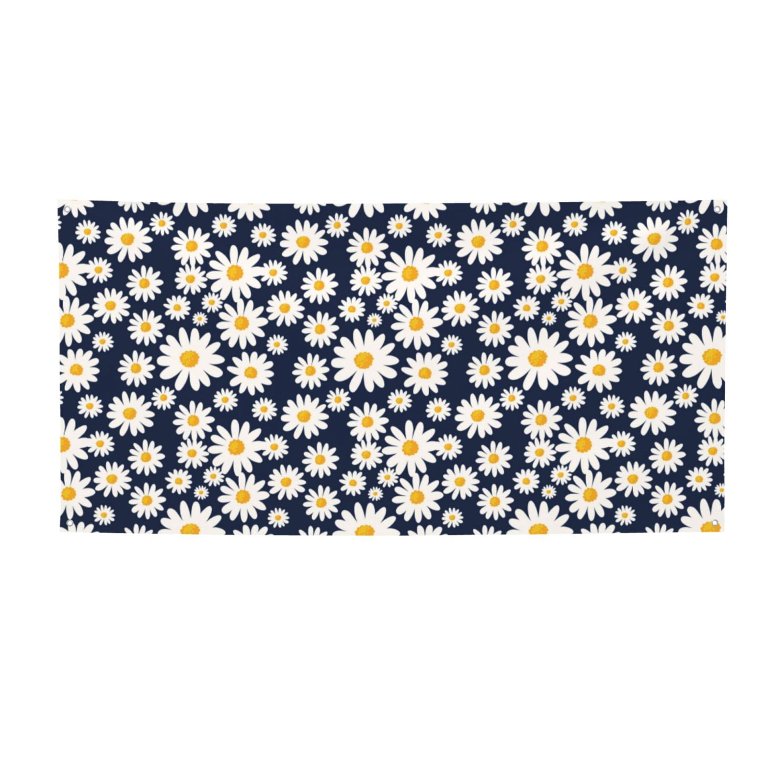 Tebeau Daisy Floral Print Banner Backdrop Banner for Outdoor and Indoor ...