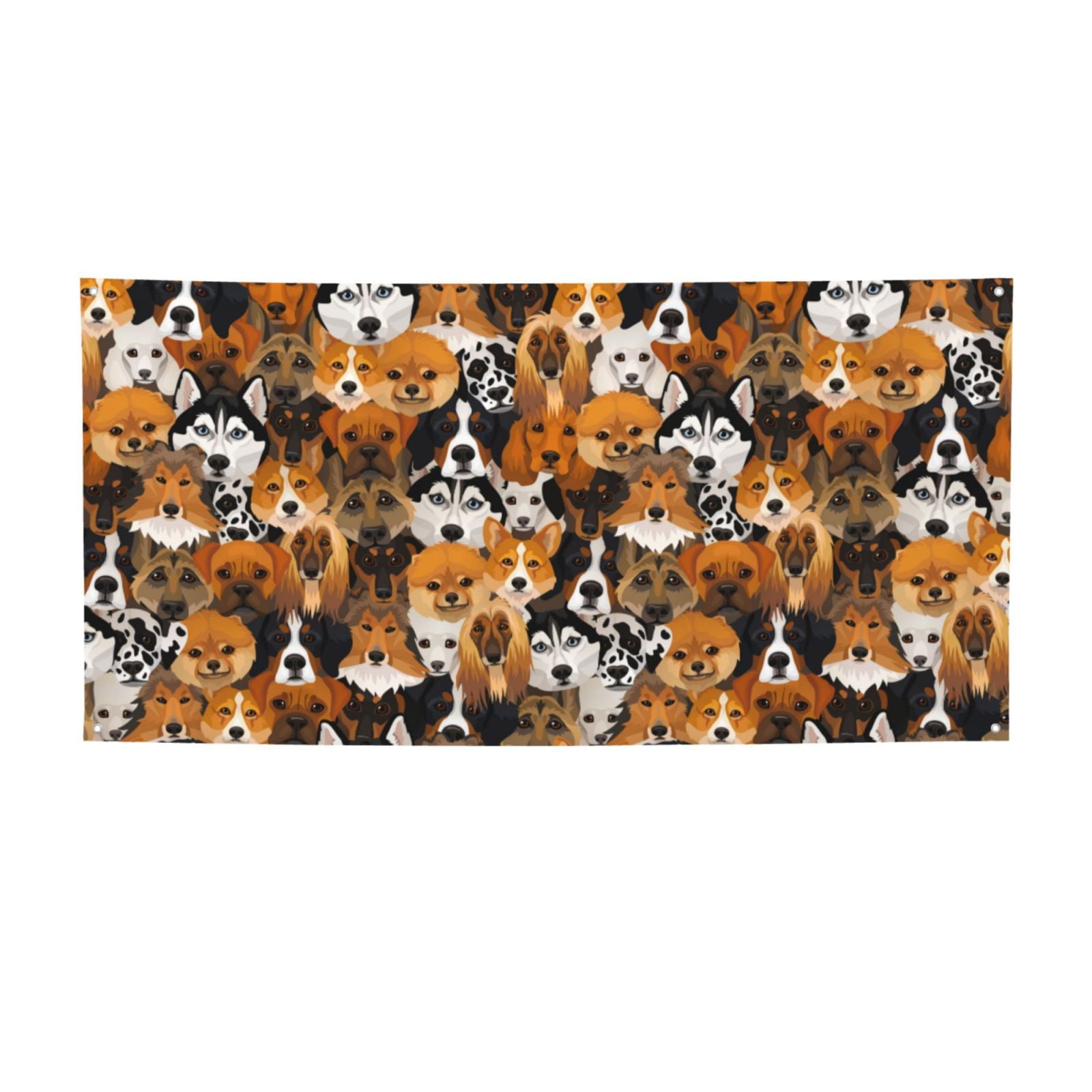 Tebeau Dogs Different Breeds Print Banner Backdrop Banner for Outdoor ...