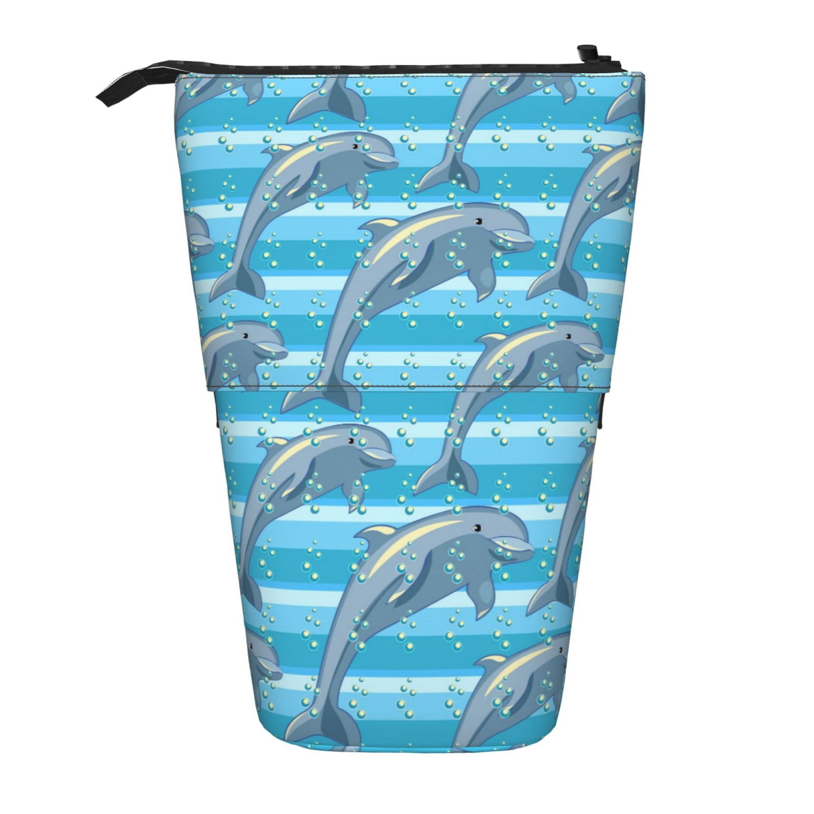 Tebeau Dolphin Print Telescopic Pencil Bag Pen Holder Pop Up Stationery ...