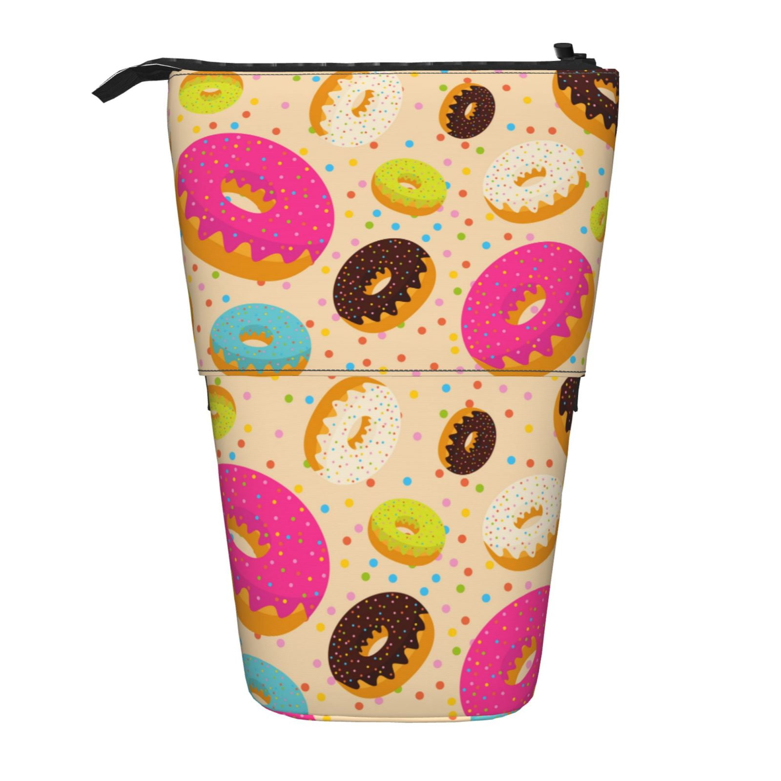 Tebeau Donuts Print Telescopic Pencil Bag Pen Holder Pop Up Stationery ...