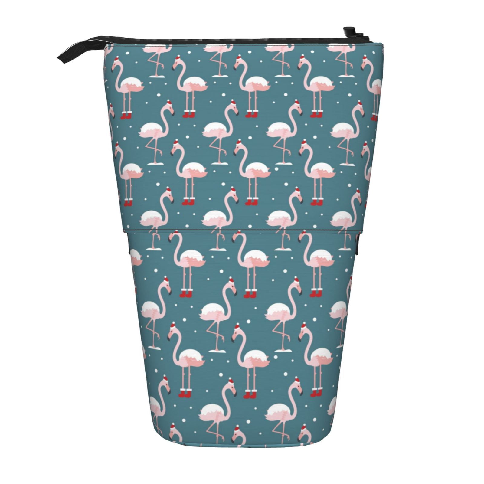 Tebeau Elegant Flamingo Print Telescopic Pencil Bag Pen Holder Pop Up ...