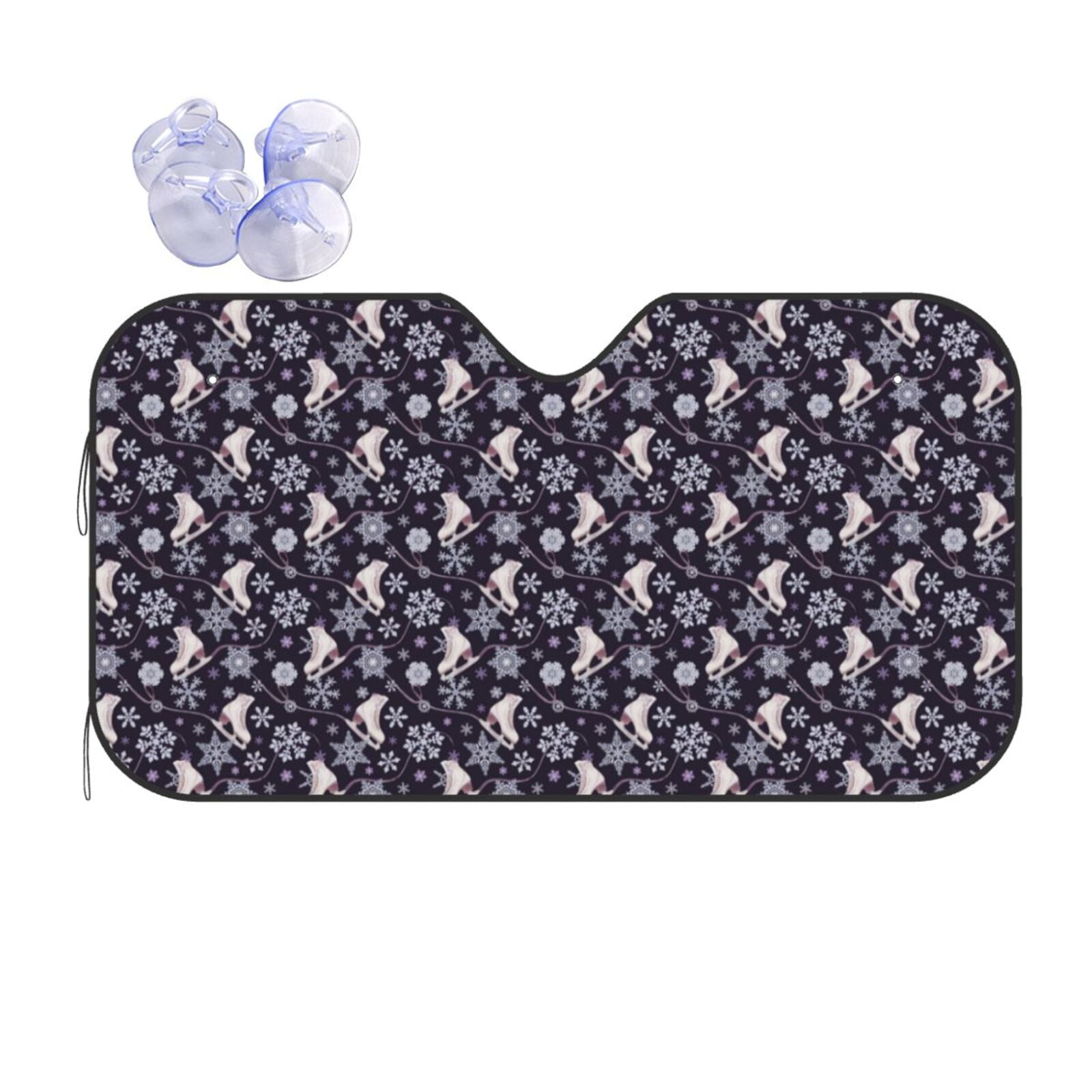 Tebeau Elegant ice skates snowflakes A Print Foldable Car Windshield ...