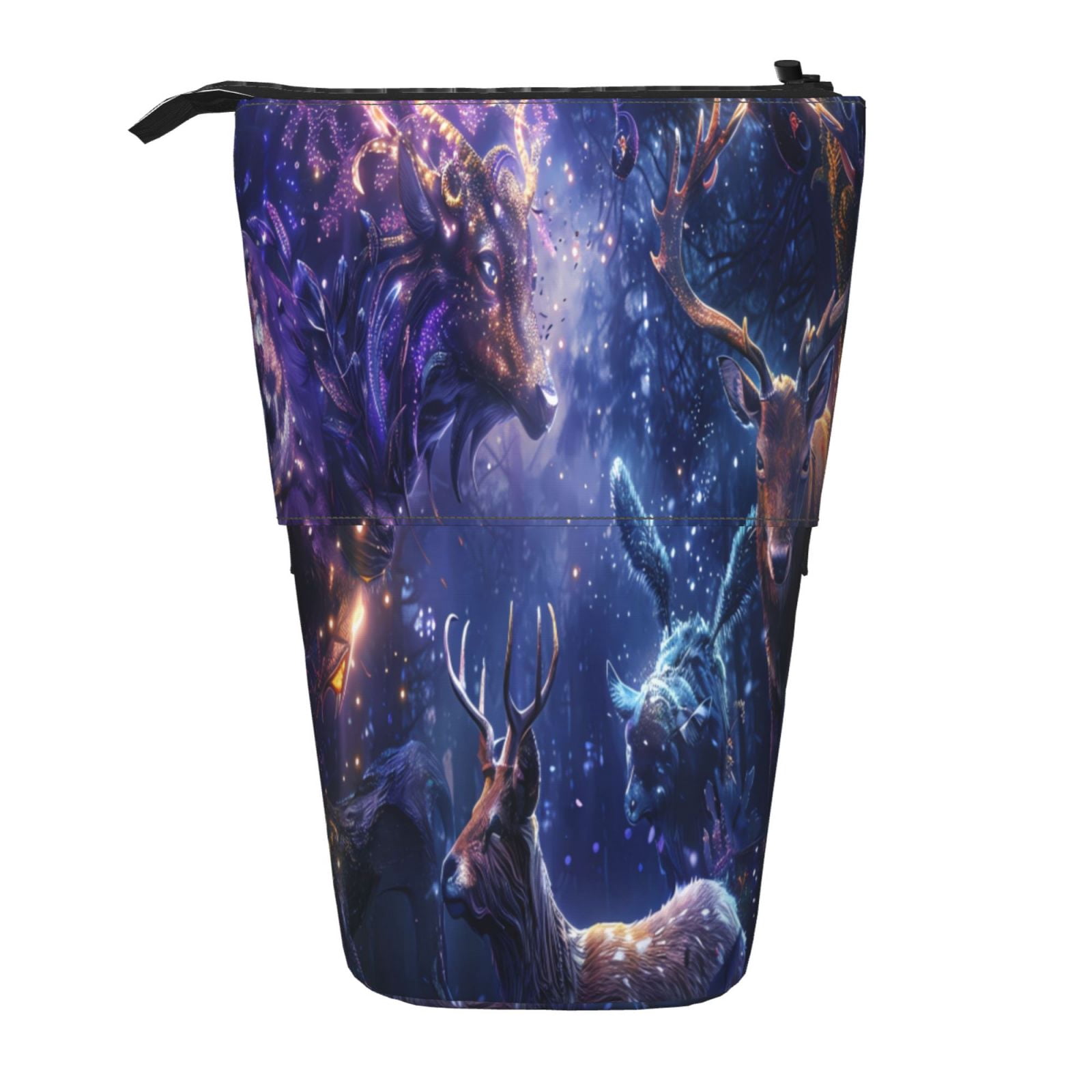 Tebeau Enchanted Forest Stag Gathering Print Telescopic Pencil Bag Pen ...