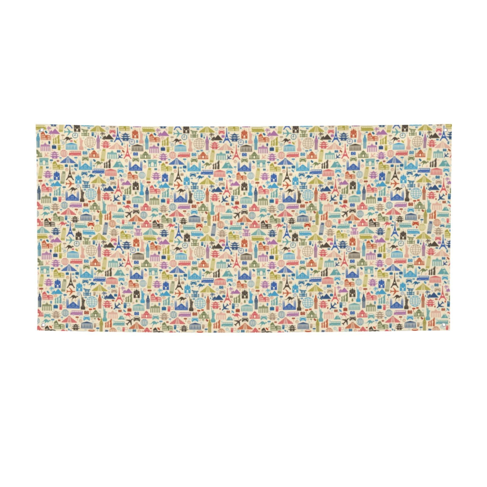 Tebeau Famous Places Print Banner Backdrop Banner for Outdoor and ...