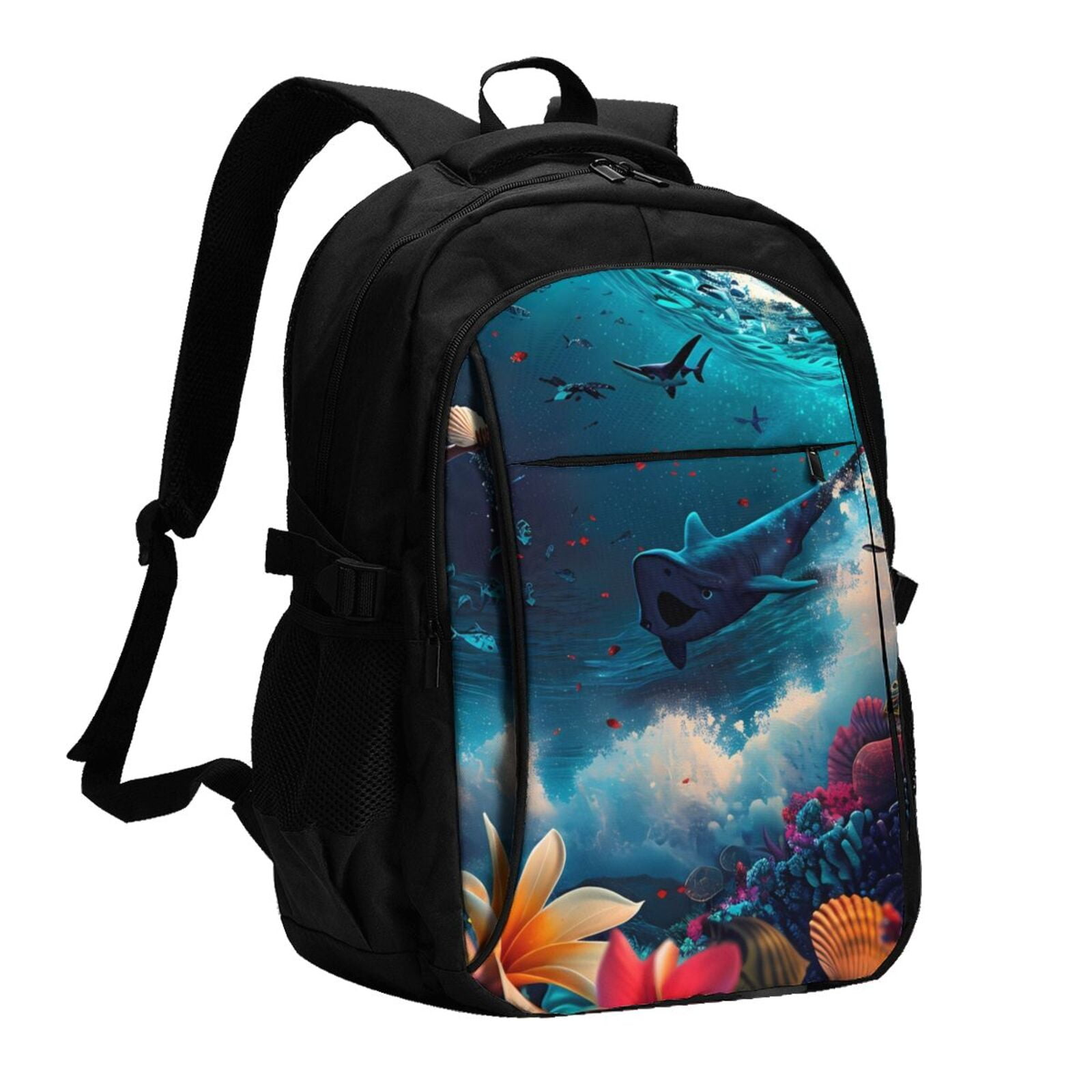Tebeau Fantasy Underwater Adventure Print Travel Laptop Backpack ...