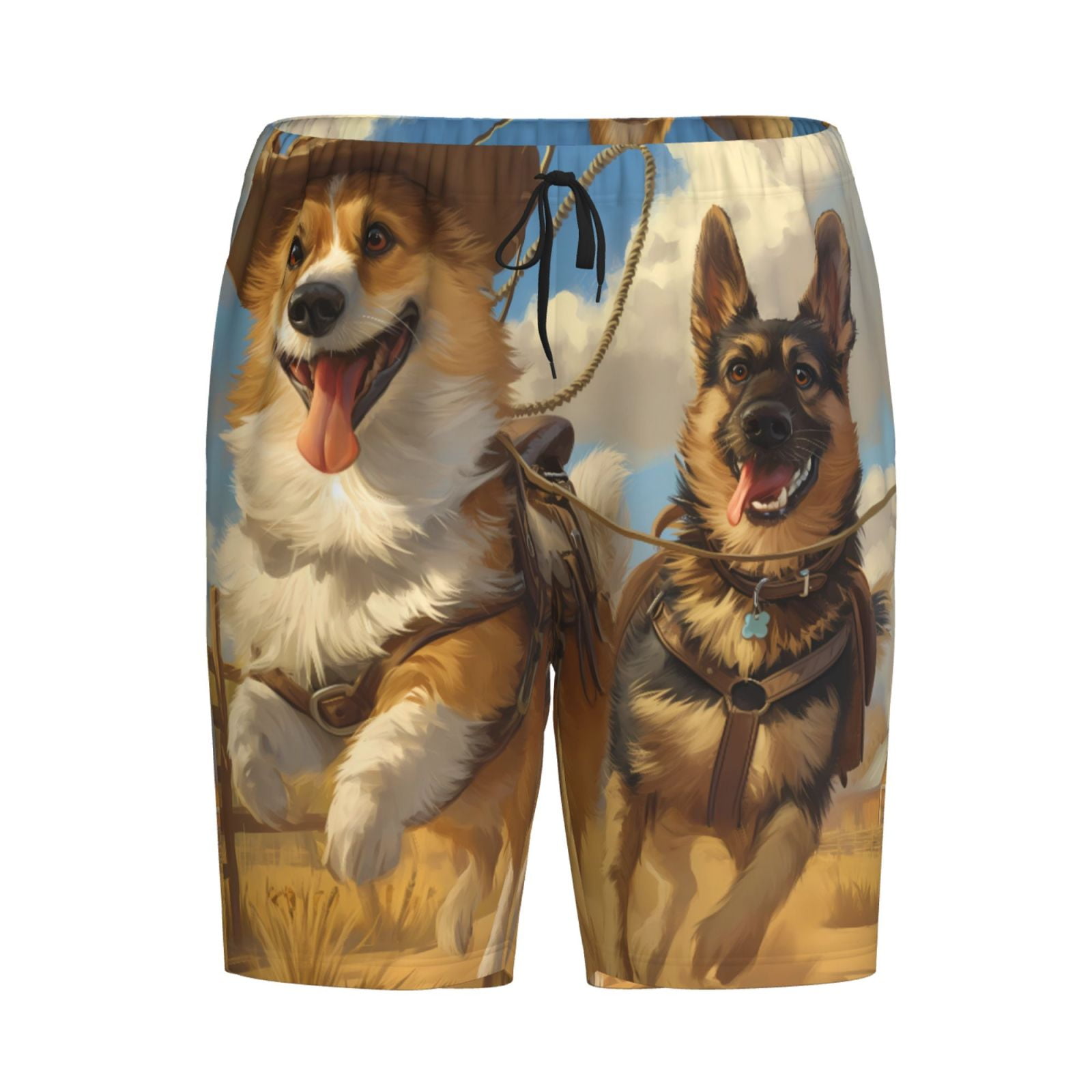 Tebeau Farm Corgi German Shepherd for Men's Pajama Bottoms,Ultra-Soft ...