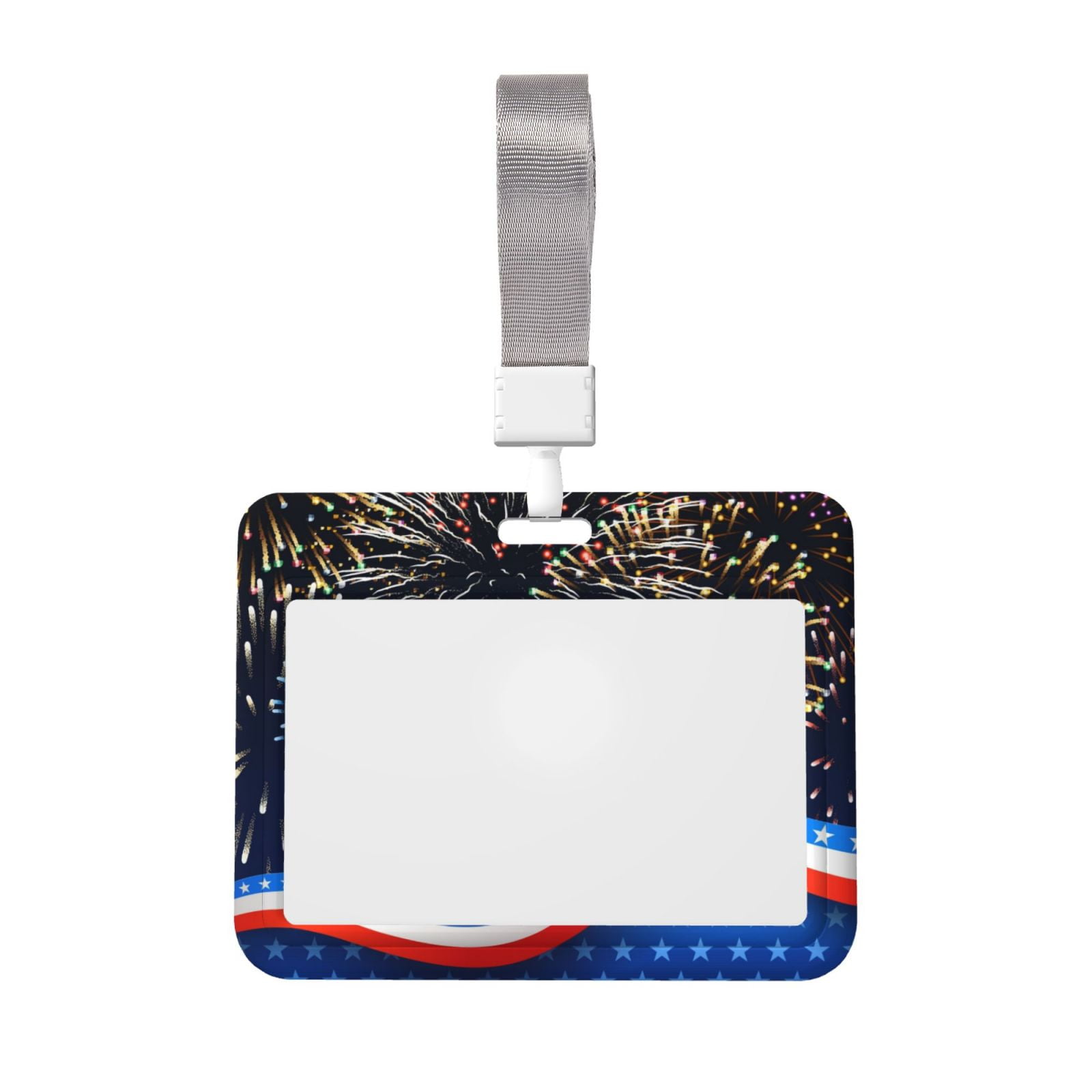 Tebeau Fireworks Print Duty Badge Holder,Badge Holders with Clip Name ...