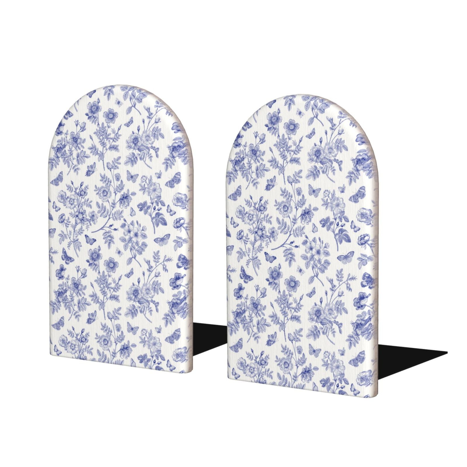 Tebeau Floral Butterfly Print Wood Bookends for Shelves,Bookends,Book ...