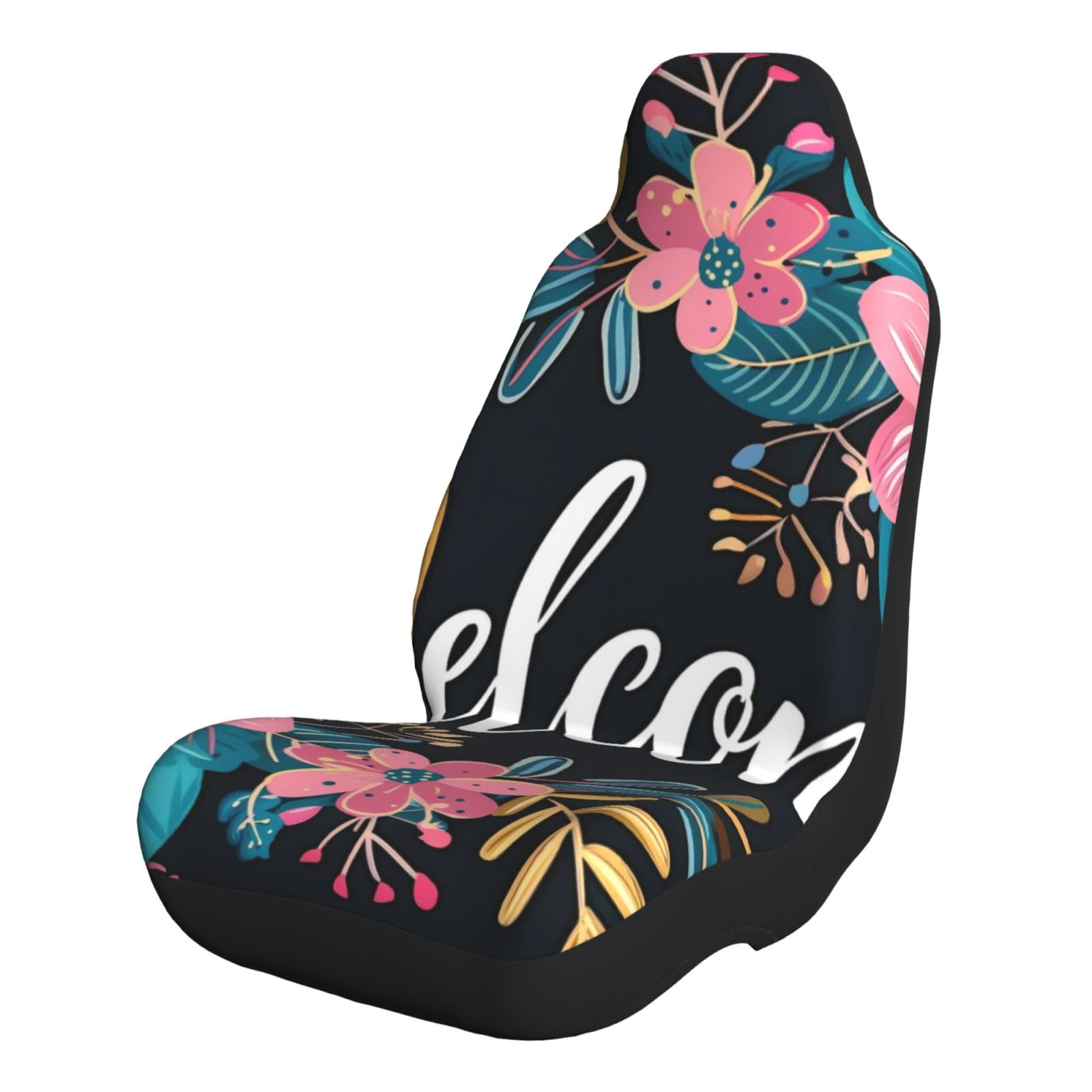 Tebeau Floral Welcome Sign Print Car Seat Cushions, Seat Covers for ...