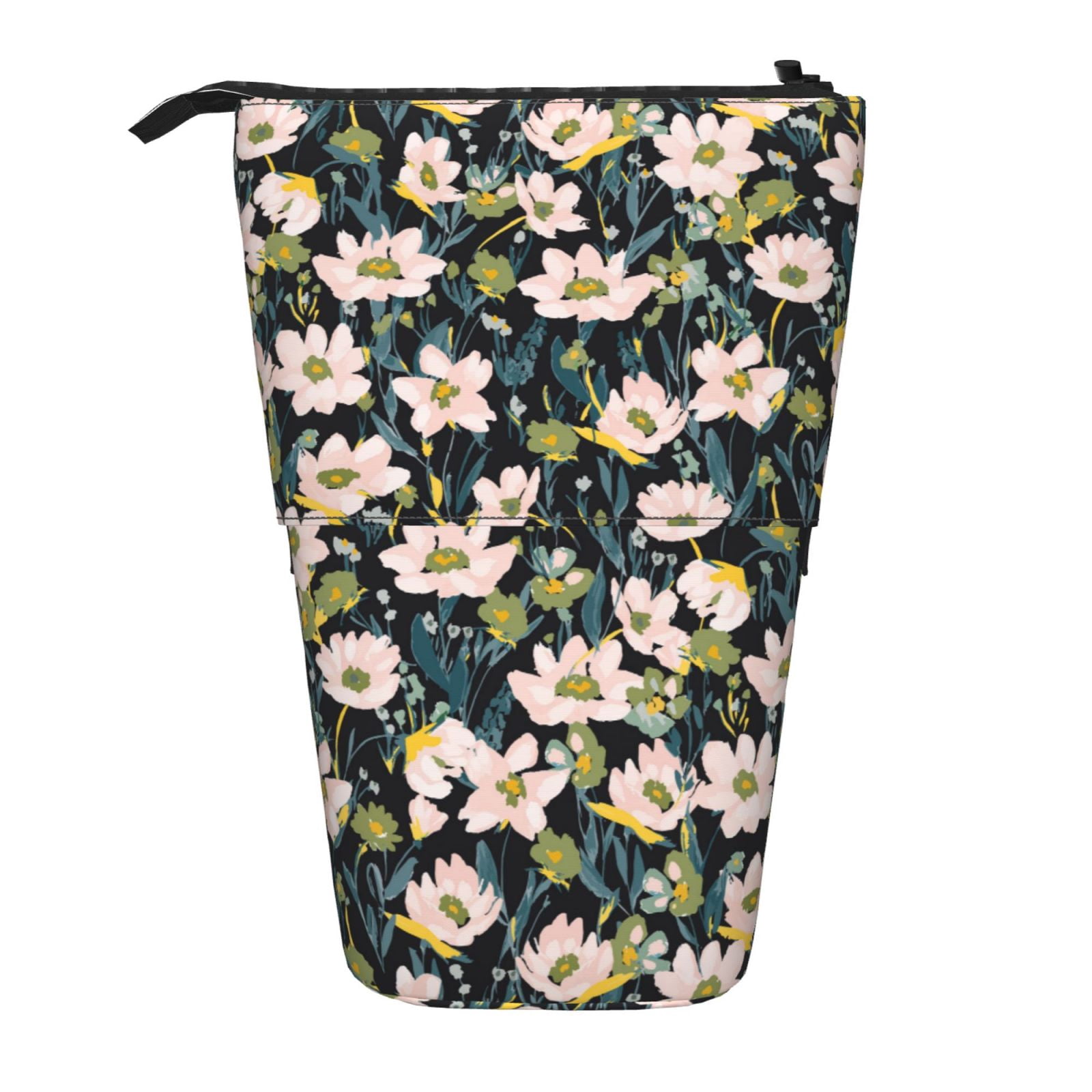 Tebeau Flowers Print Telescopic Pencil Bag Pen Holder Pop Up Stationery ...