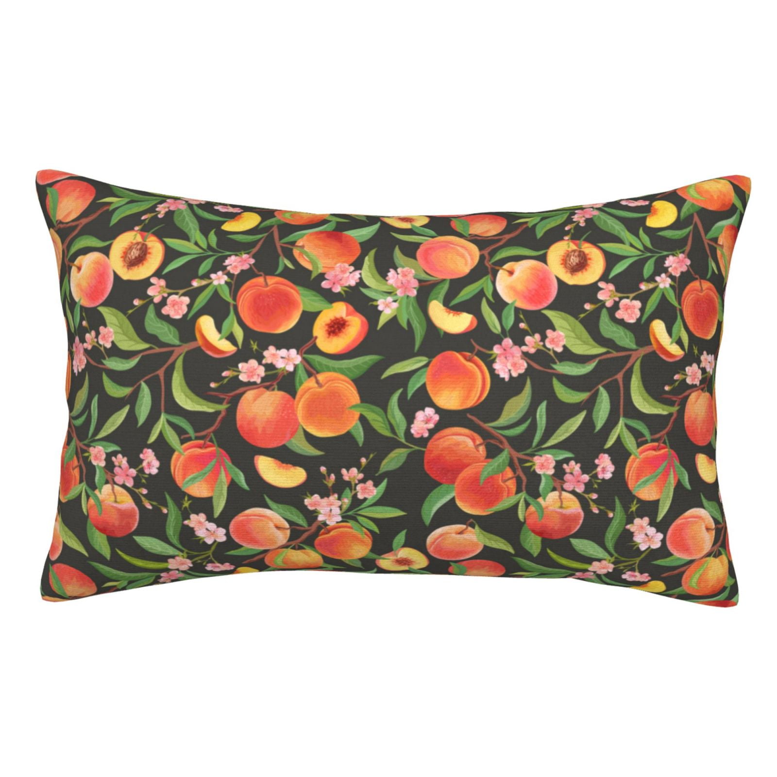 Tebeau Fruits Peach Print Pillow Cases, Plush Shaggy Ultra Soft Pillow Covers,Furry Fuzzy Pillow ...