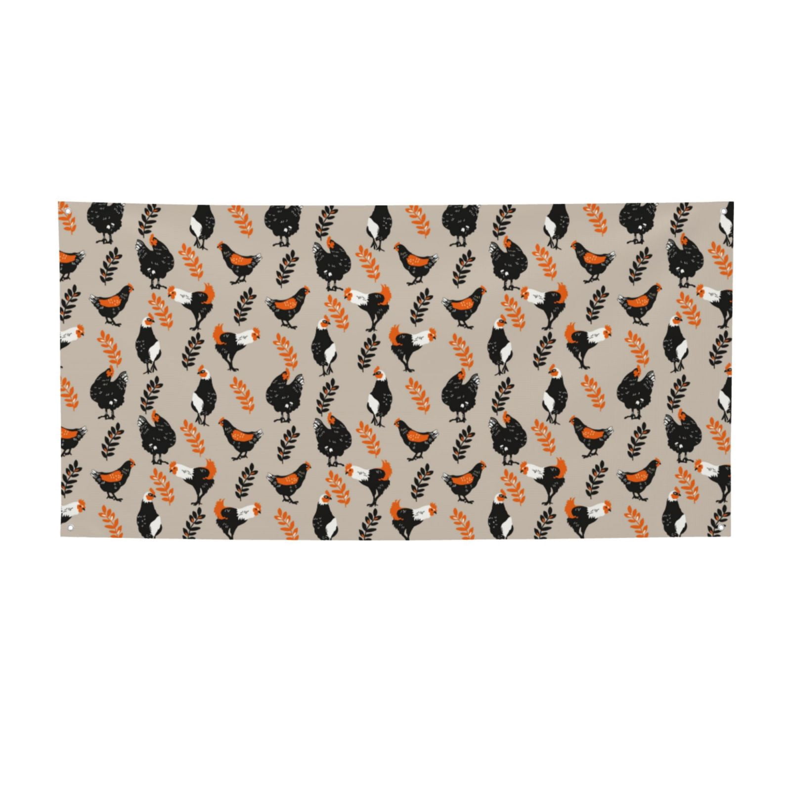 Tebeau Funny Chicken Print Banner Backdrop Banner for Outdoor and ...