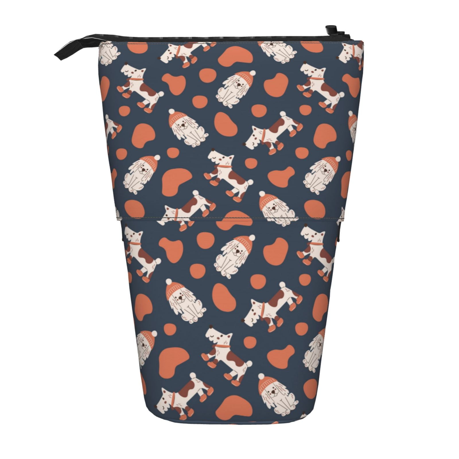 Tebeau Funny Dogs Print Telescopic Pencil Bag Pen Holder Pop Up ...