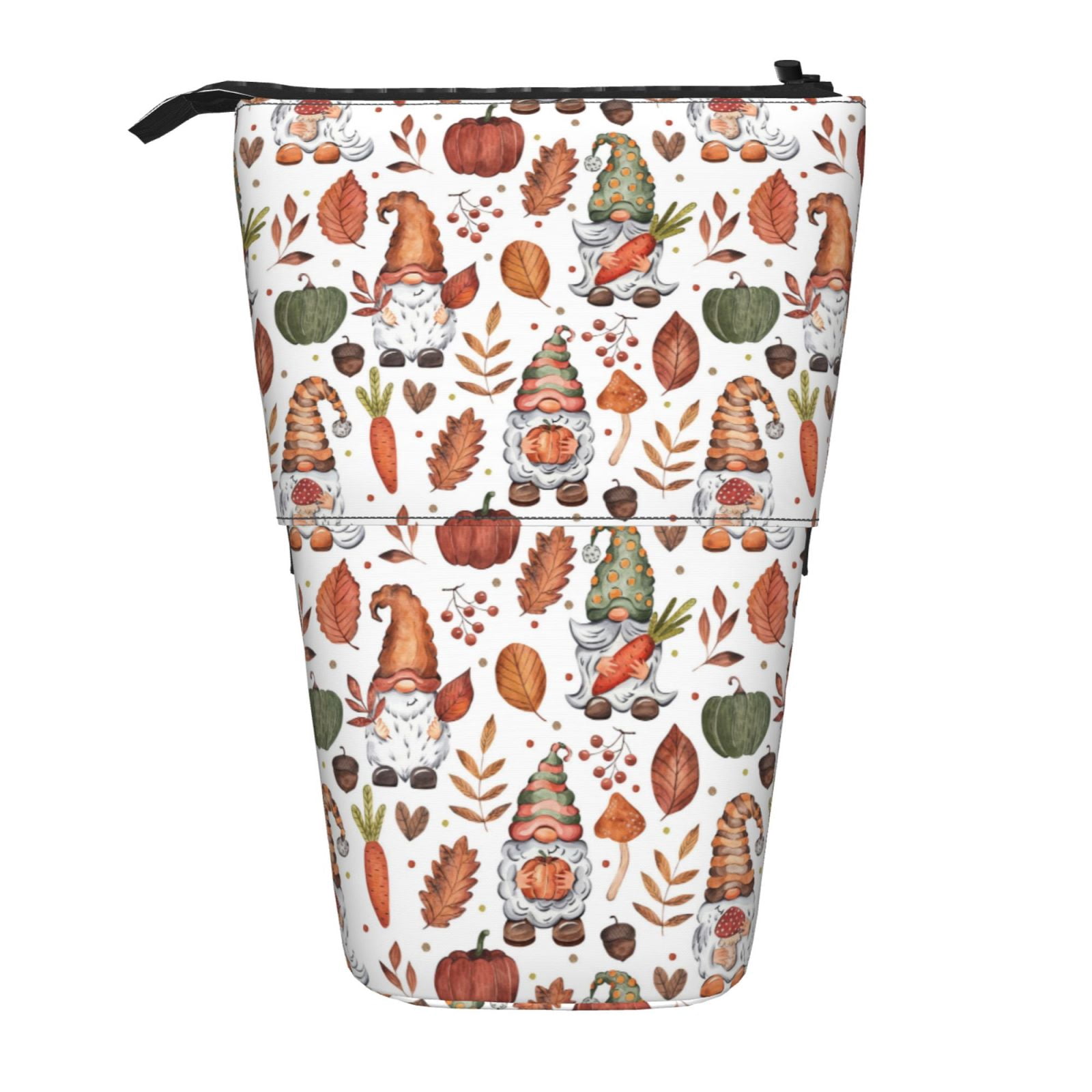 Tebeau Gnomes And Autumn Leaves Print Telescopic Pencil Bag Pen Holder ...