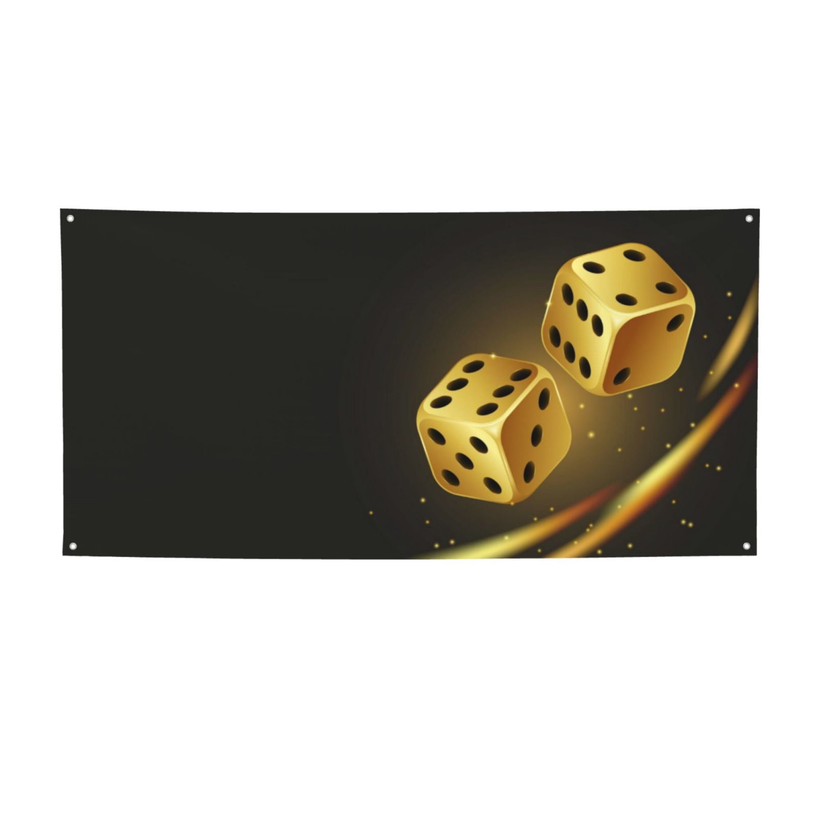 Tebeau Golden Dice Print Banner Backdrop Banner for Outdoor and Indoor ...