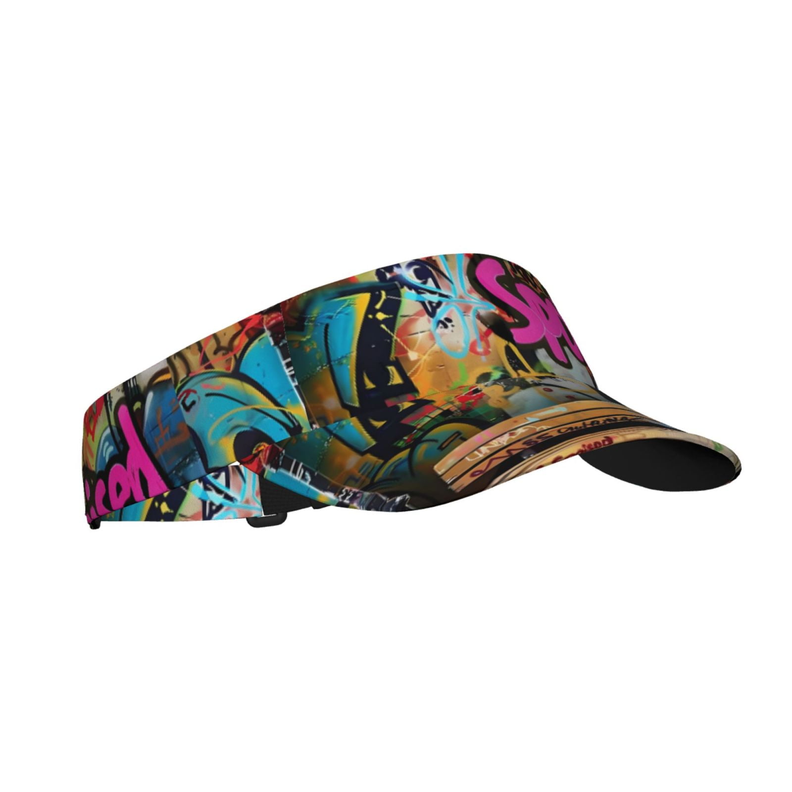 Tebeau Graffiti Lamp Urban Scene Print Visor Hats for Women/Men Sun ...