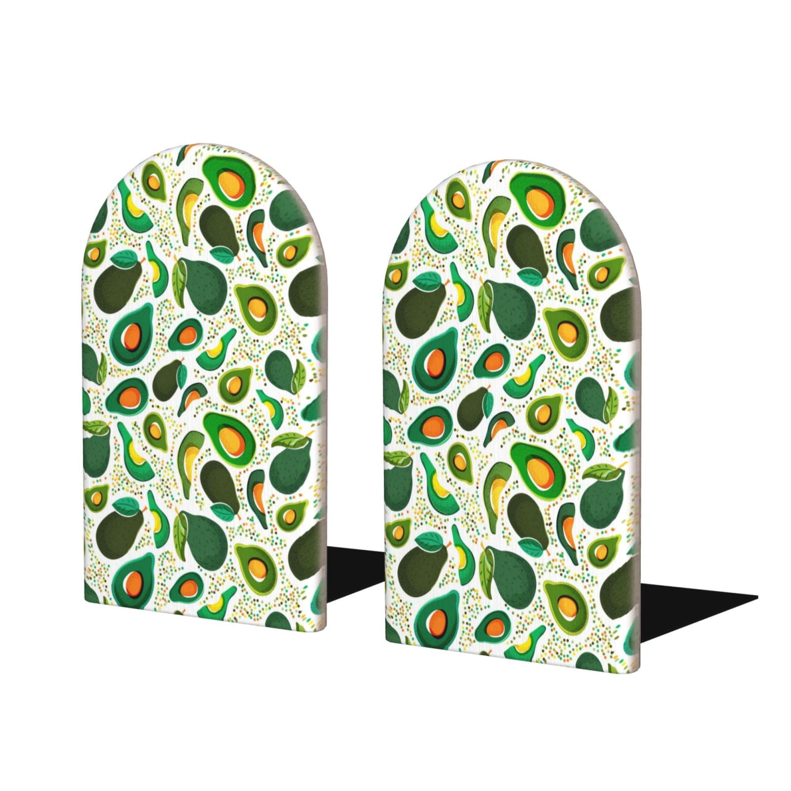 Tebeau Green Avocado (2) Print Wood Bookends for Shelves,Bookends,Book ...