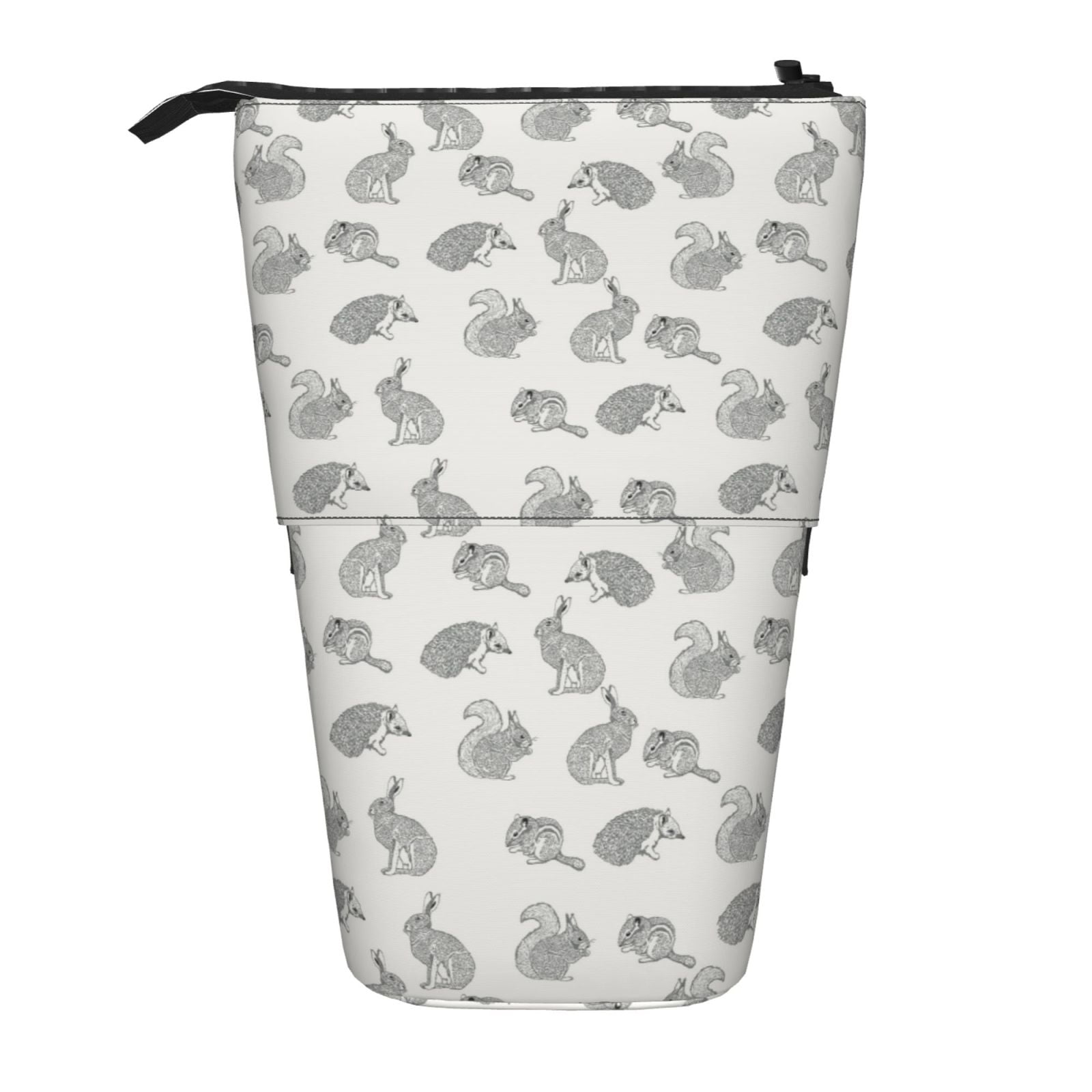 Tebeau Hand Drawn Squirrel Print Telescopic Pencil Bag Pen Holder Pop ...