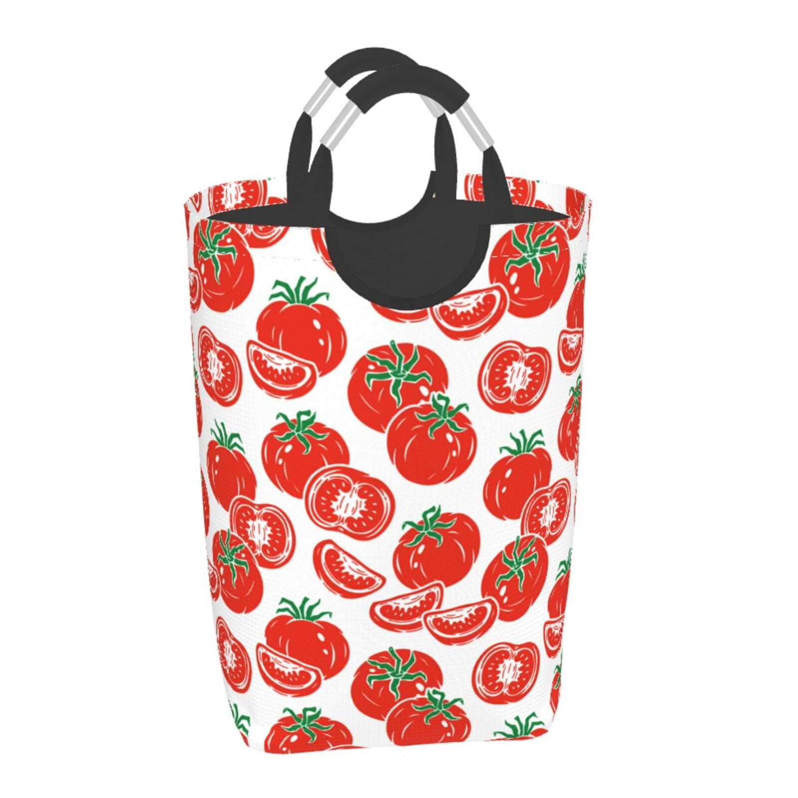 Tebeau Hand Drawn Tomatoes Print Large Laundry Basket, Laundry Hamper ...