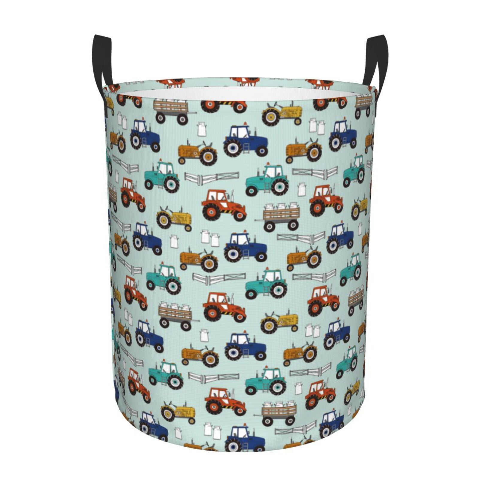 Tebeau Hand drawn tractors Print Large Storage Basket,Laundry Hamper ...