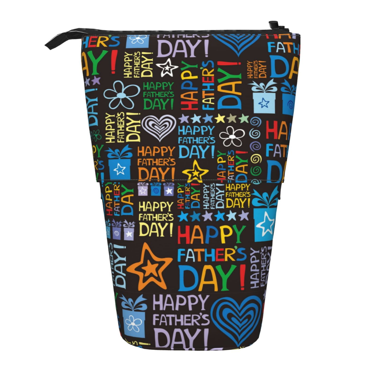 Tebeau Happy Father Day Print Telescopic Pencil Bag Pen Holder Pop Up ...