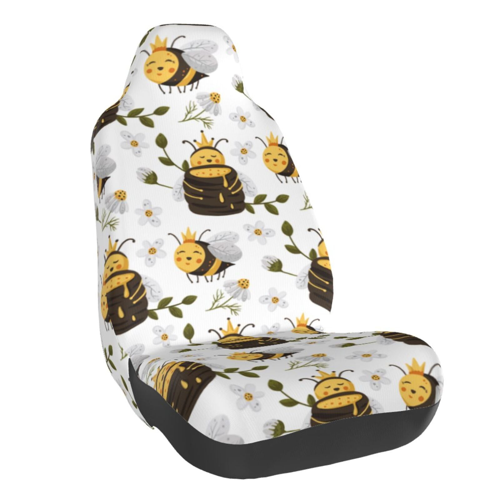 Tebeau Honey Bee Insect Pattern Automotive Seat Covers, Universal Fit ...