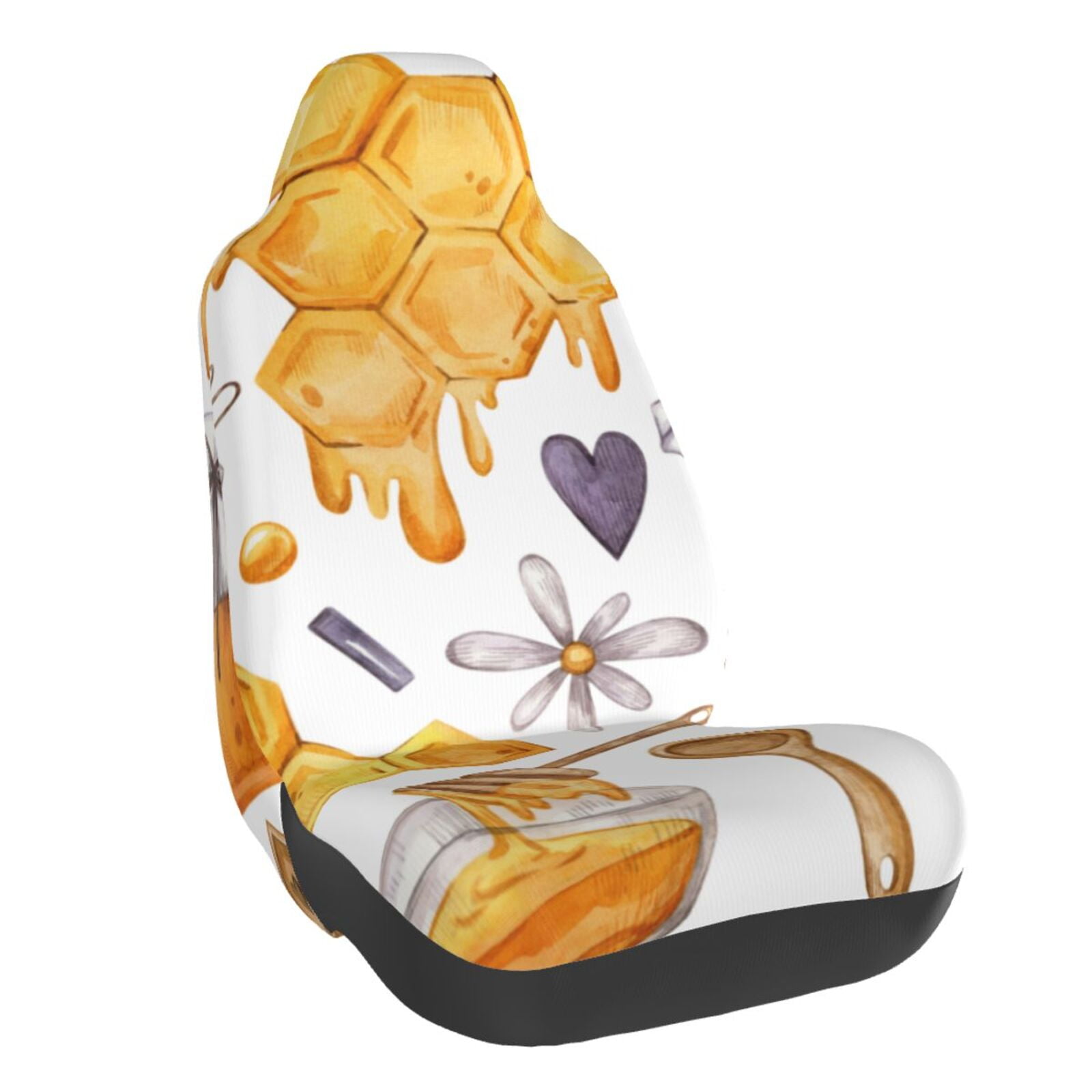 Tebeau Honey Bee Set Pattern Automotive Seat Covers, Universal Fit Anti ...