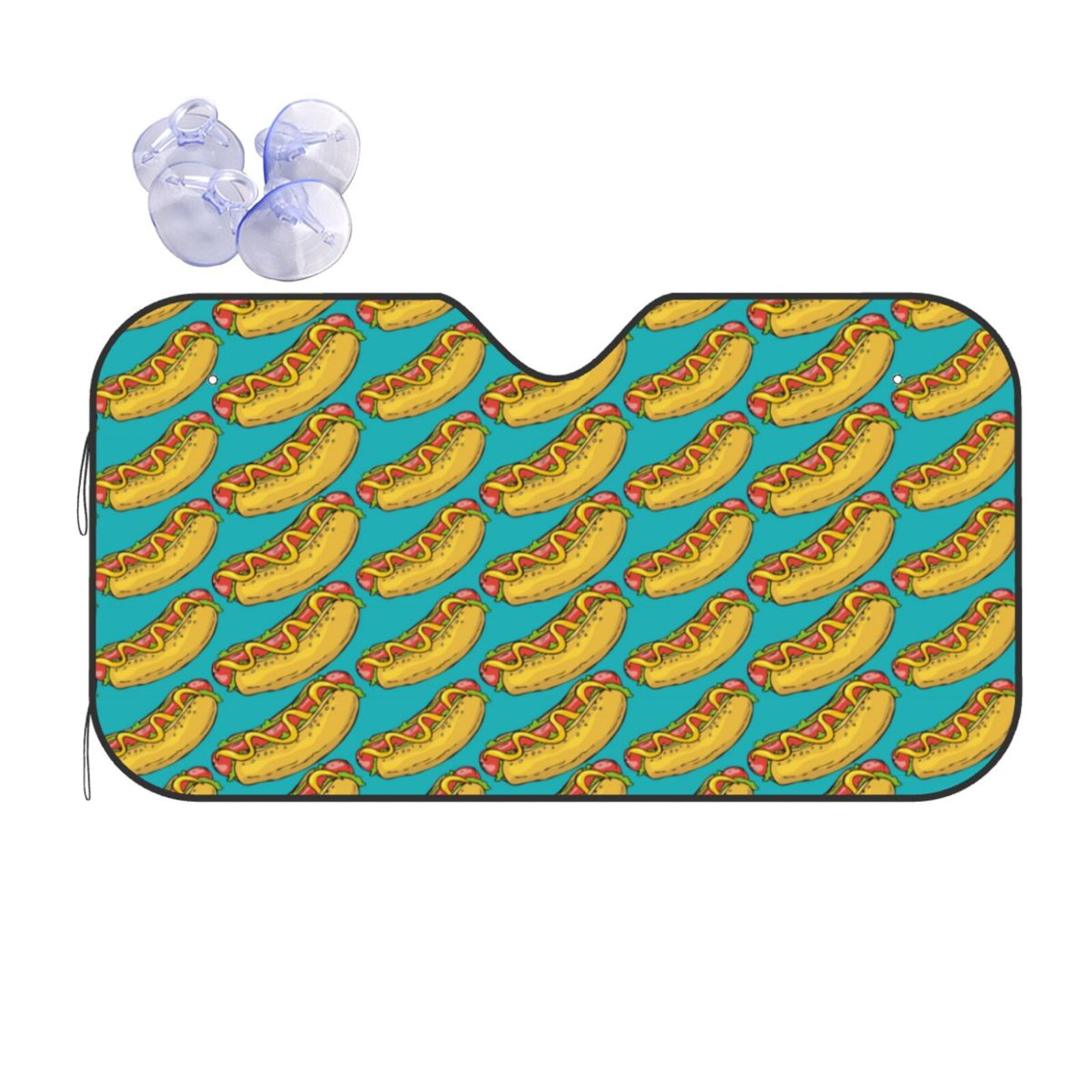 Tebeau Hot Dogs 8 Print Foldable Car Windshield Sun Shades Universal ...