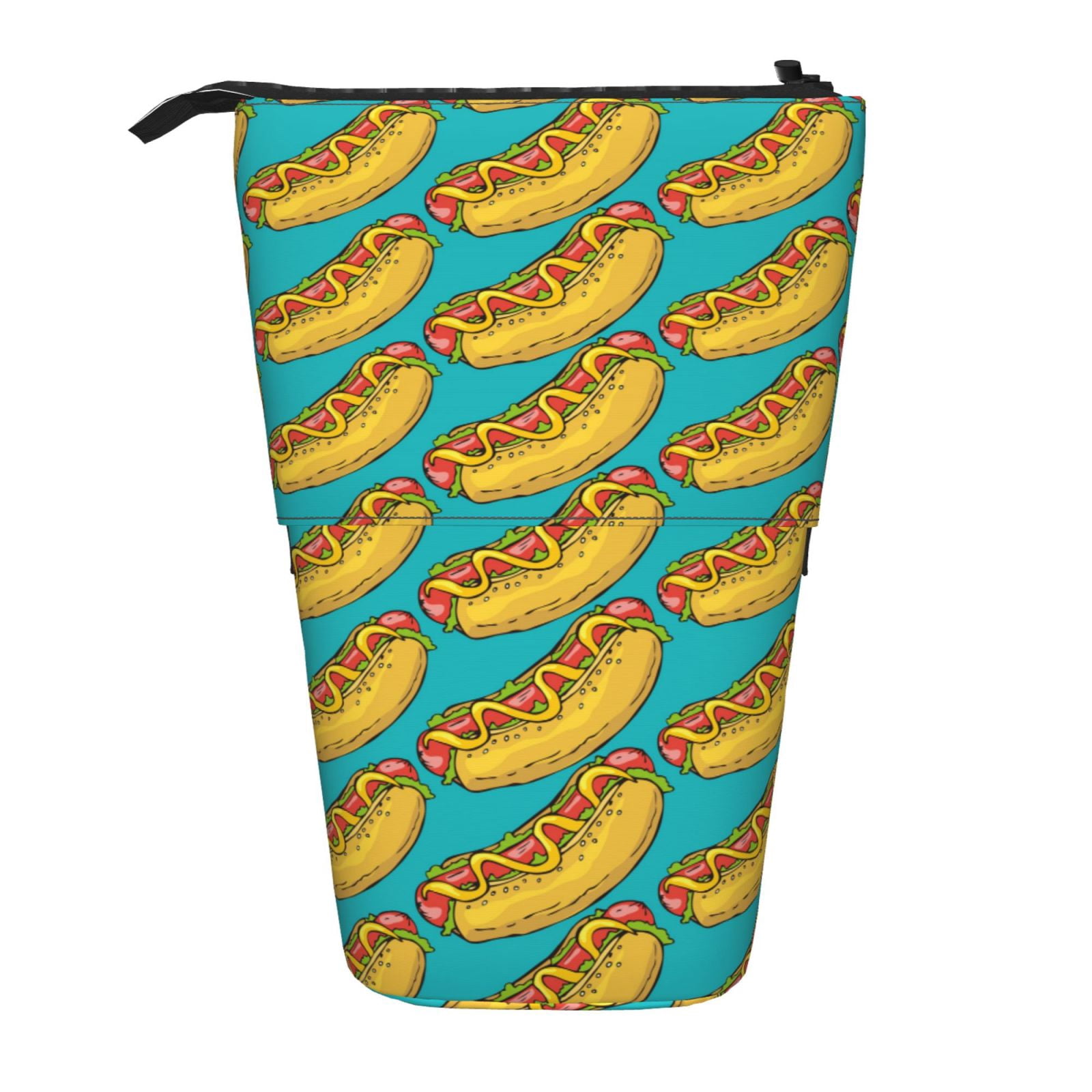 Tebeau Hot Dogs 8 Print Telescopic Pencil Bag Pen Holder Pop Up ...