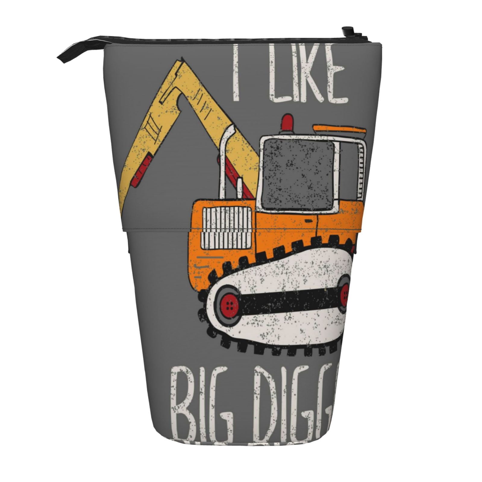 Tebeau I Like Big Digger Print Telescopic Pencil Bag Pen Holder Pop Up ...