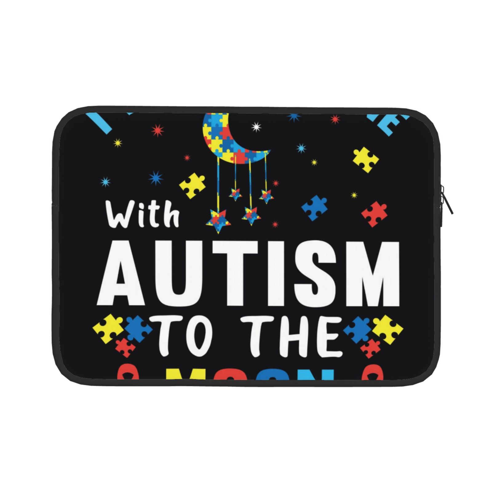 Tebeau I Love With Autism To The Moon And Back Print Laptop Case,Laptop ...