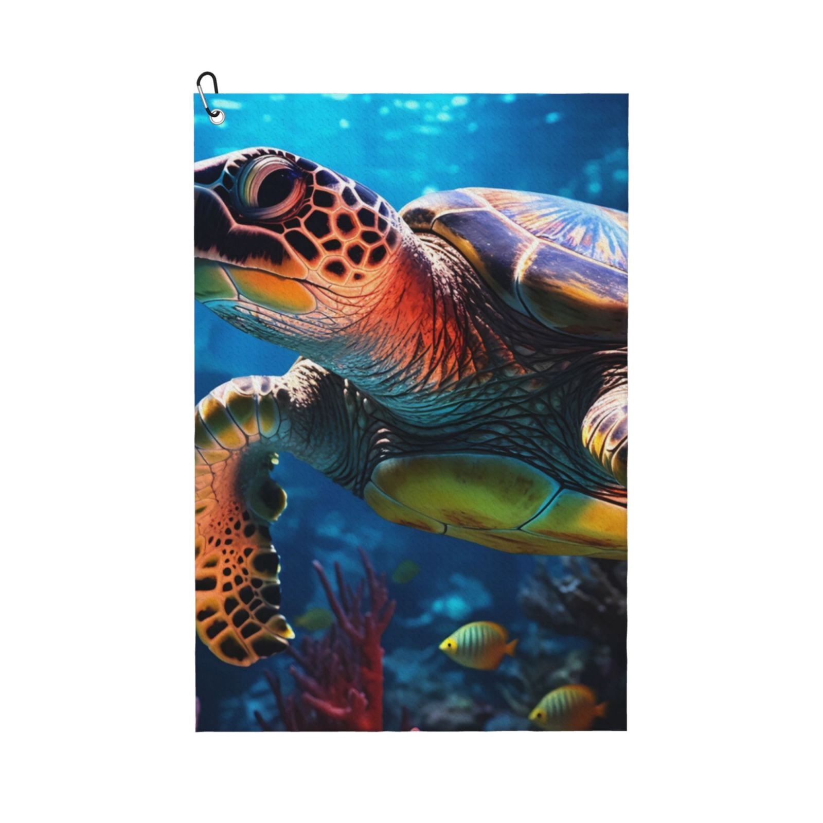 Tebeau Ice Blue Ocean Sea Turtle Print Golf Towel,Printed Golf Towels ...