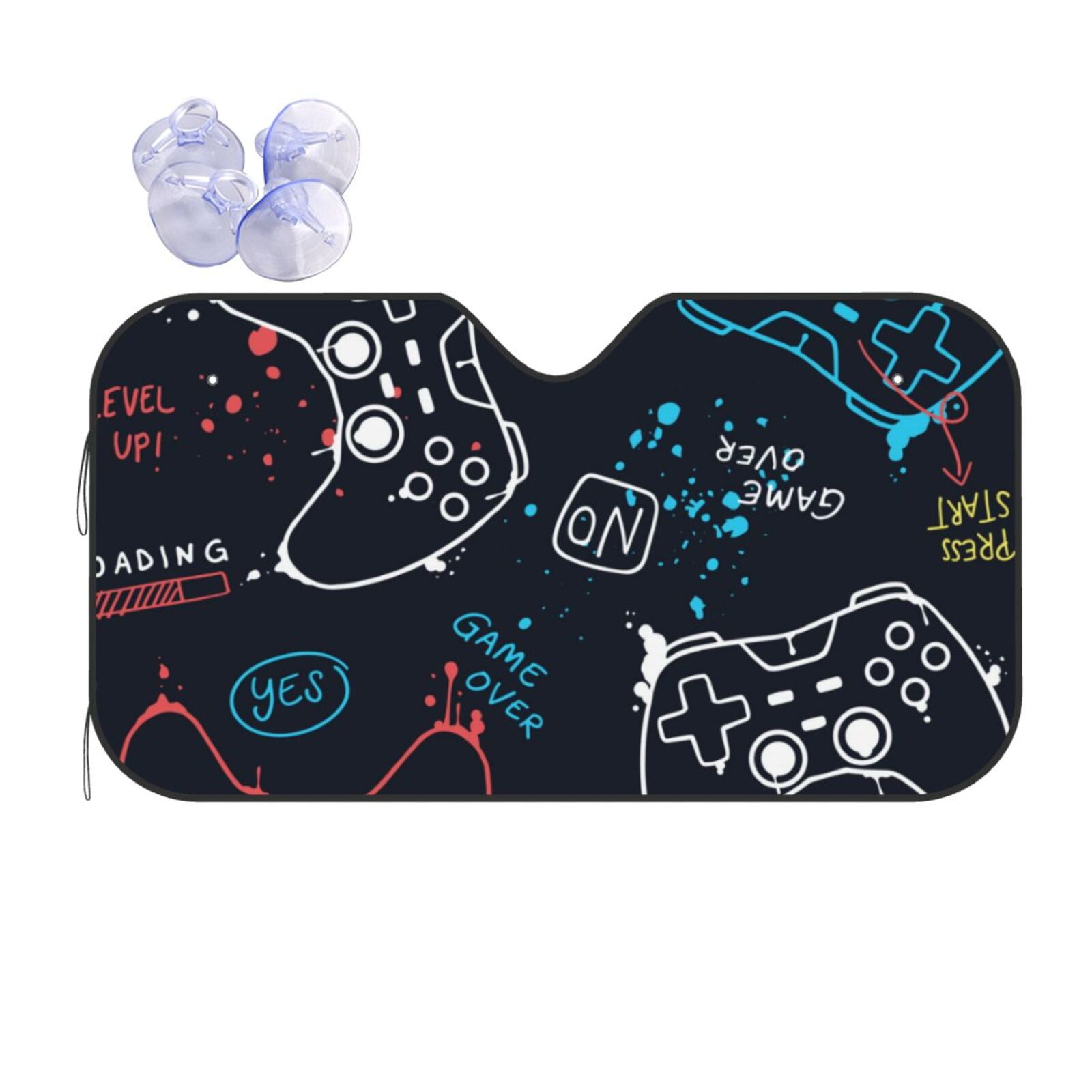 Tebeau Joystick Gamepad Print Foldable Car Windshield Sun Shades ...