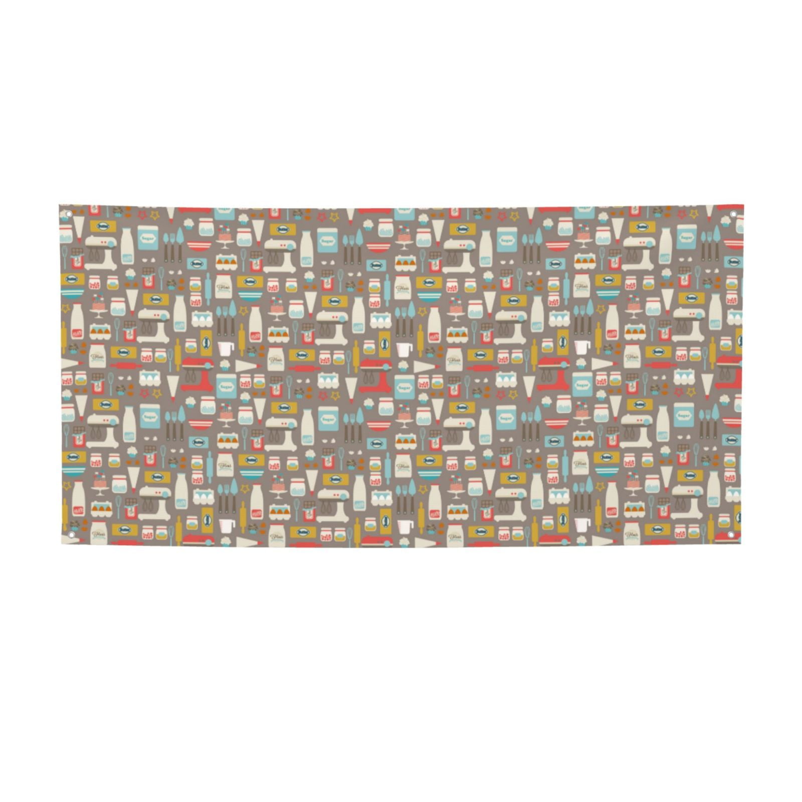 Tebeau Kitchen Food Print Banner Backdrop Banner for Outdoor and Indoor ...