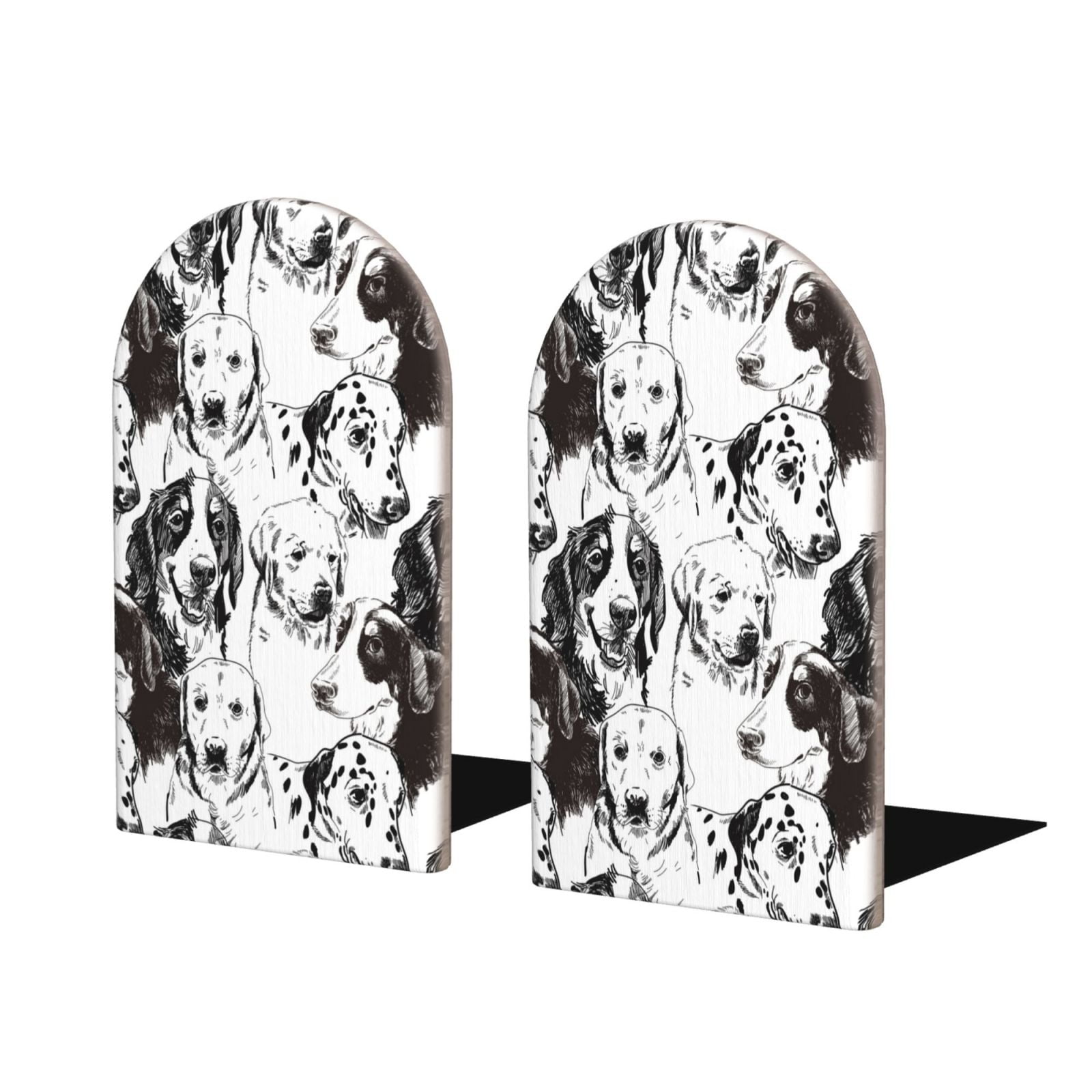 Tebeau Labrador Retriever Dog Print Wood Bookends for Shelves,Bookends ...