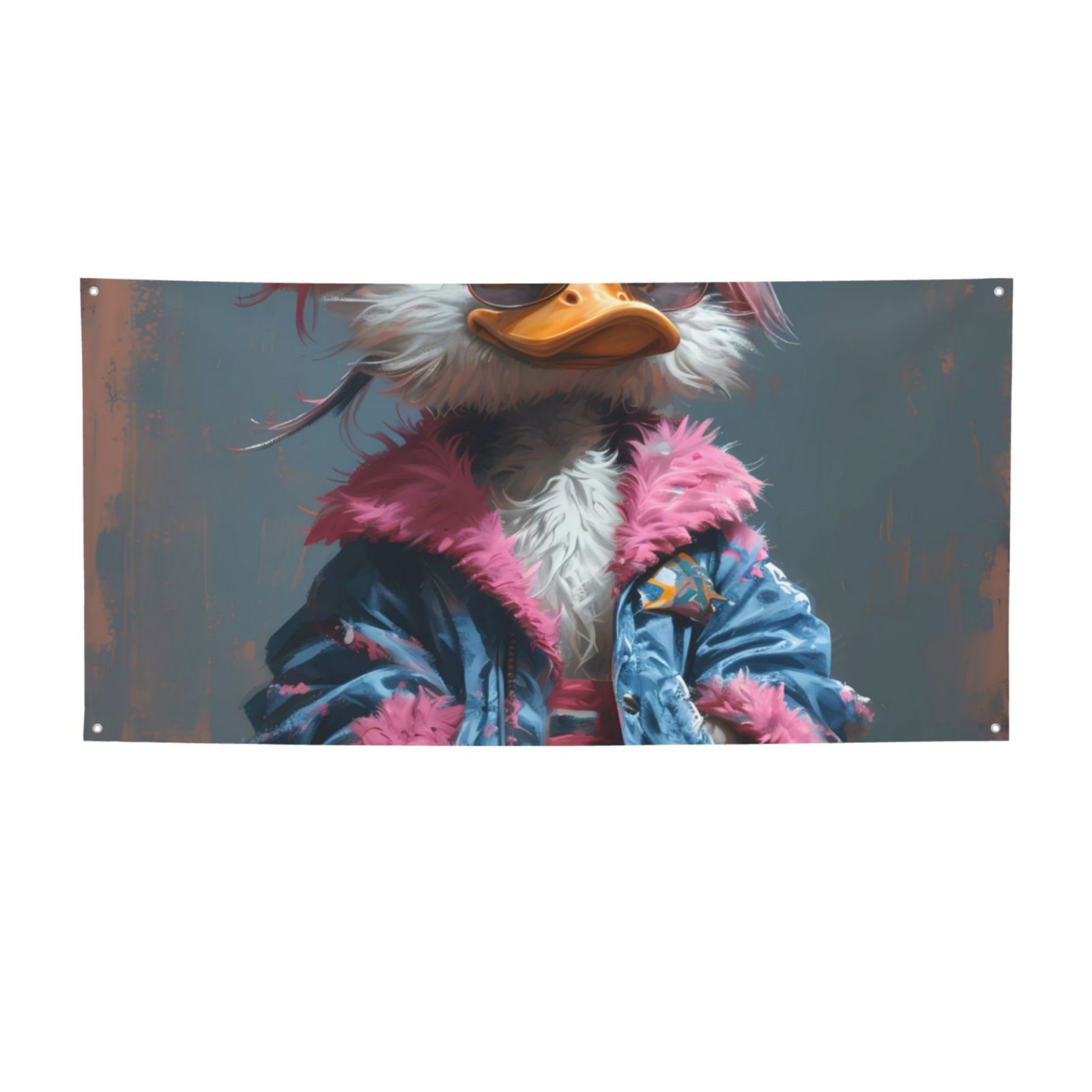 Tebeau Lady Duck Print Banner Backdrop Banner for Outdoor and Indoor ...