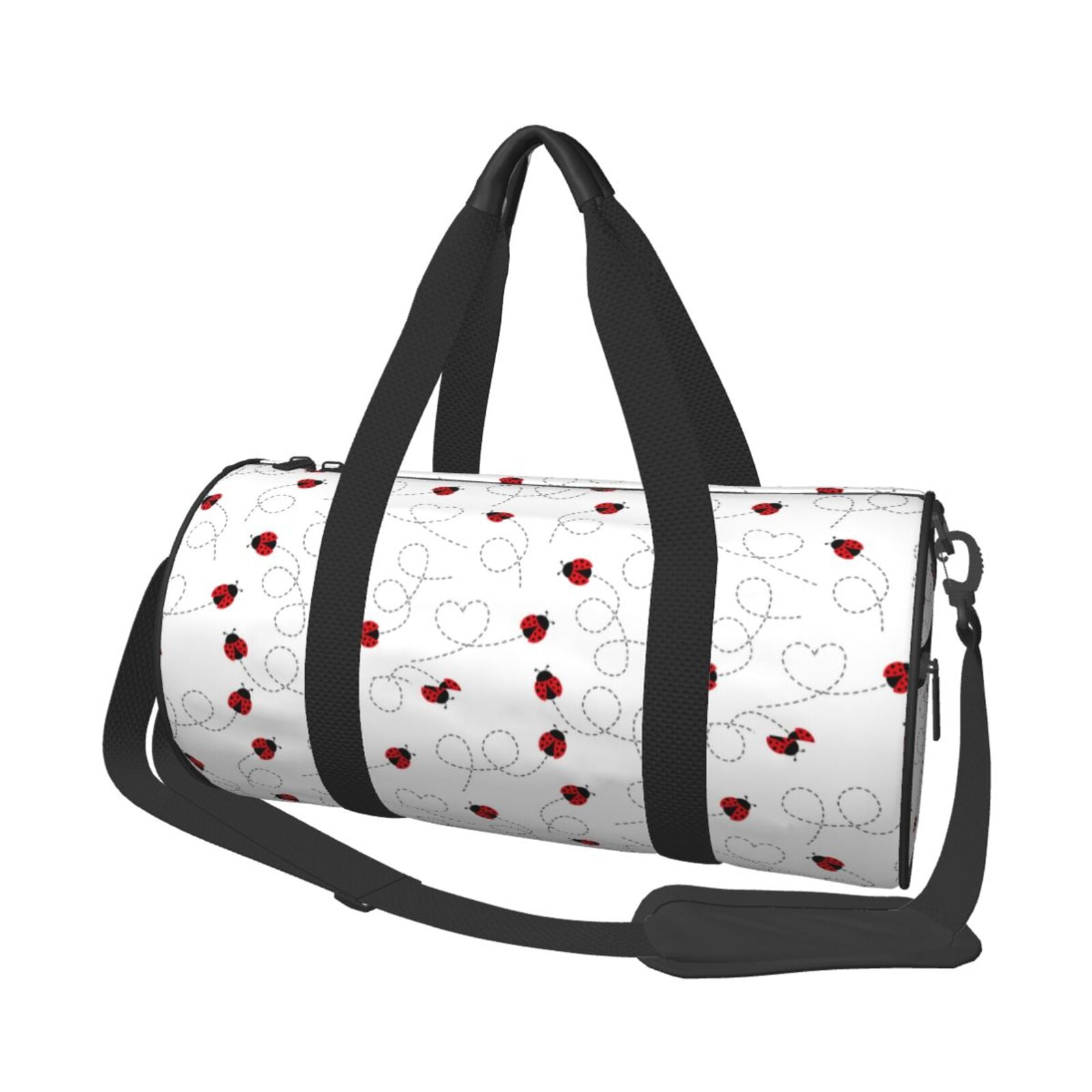 Tebeau Ladybugs Flying On Dotted Route Print Travel Duffle Bag ...