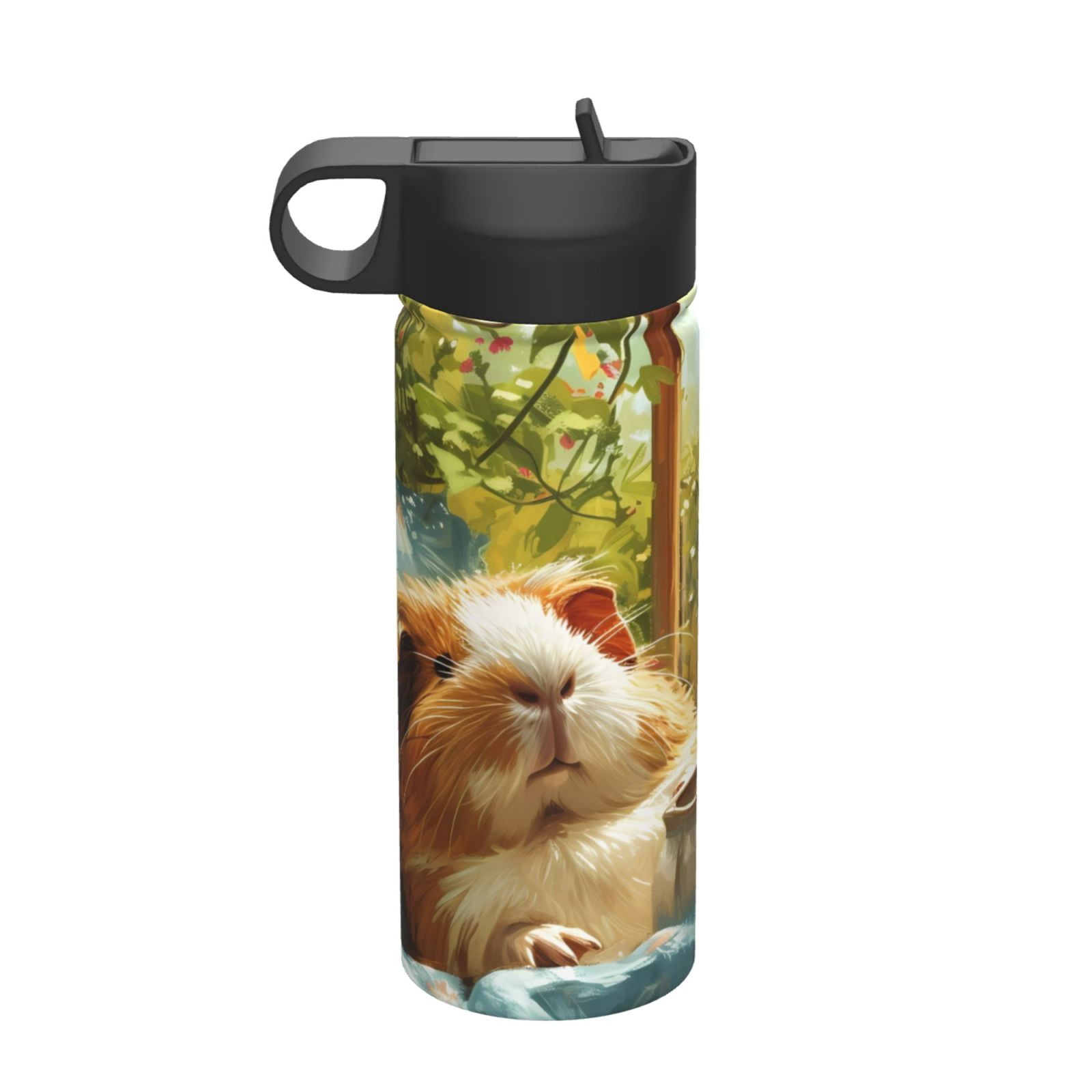 Tebeau Lazy Home Style Guinea Pig Print Vacuum Insulated Water Bottle ...