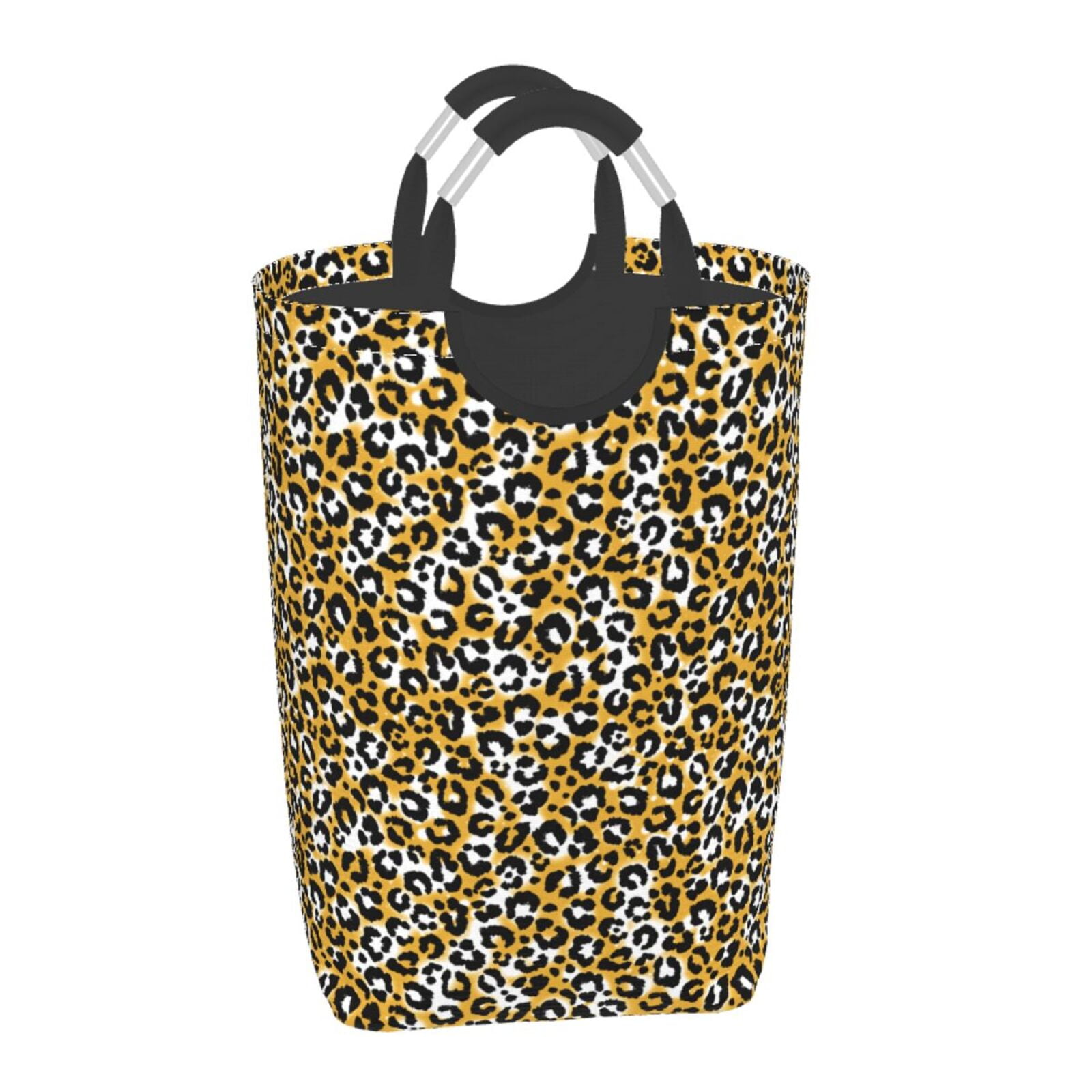 Tebeau Leopard Print Large Laundry Basket, Laundry Hamper, Dirty ...