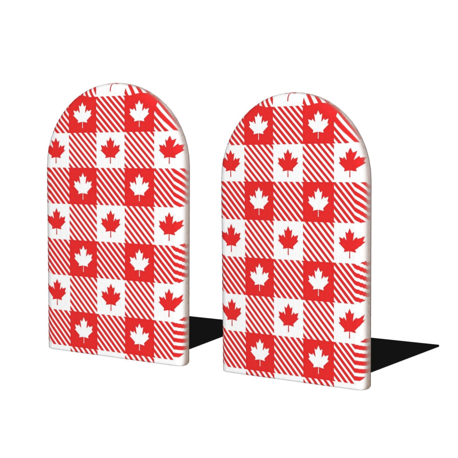 Tebeau Maple Leaves1 Print Wood Bookends for Shelves,Bookends,Book ...