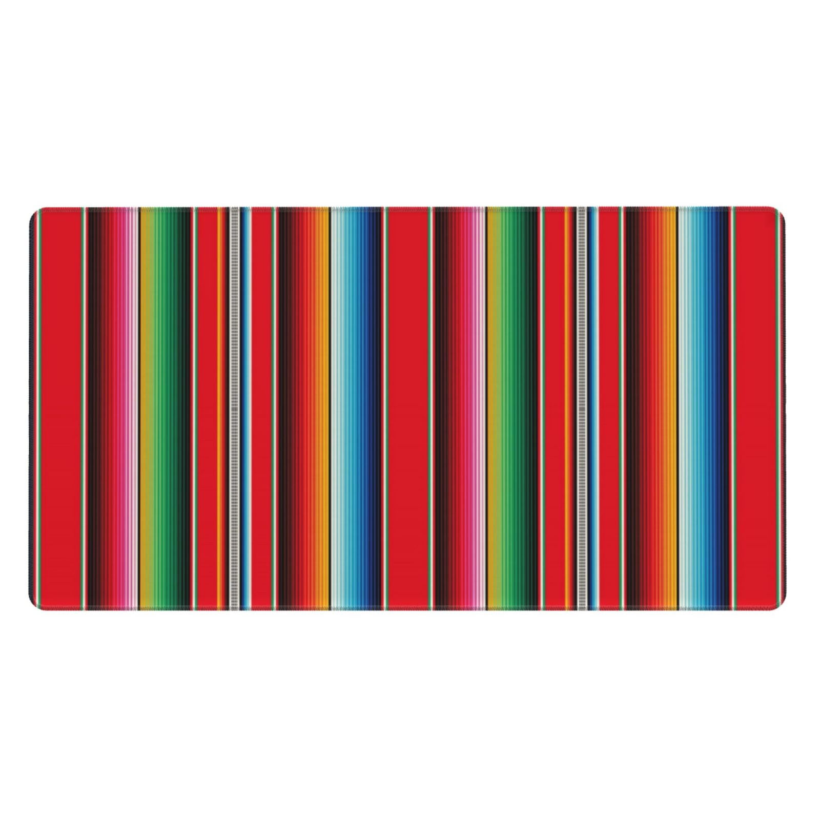 Tebeau Mexican Serape Blanket Stripes Print Large Mouse Pad for Desktop ...